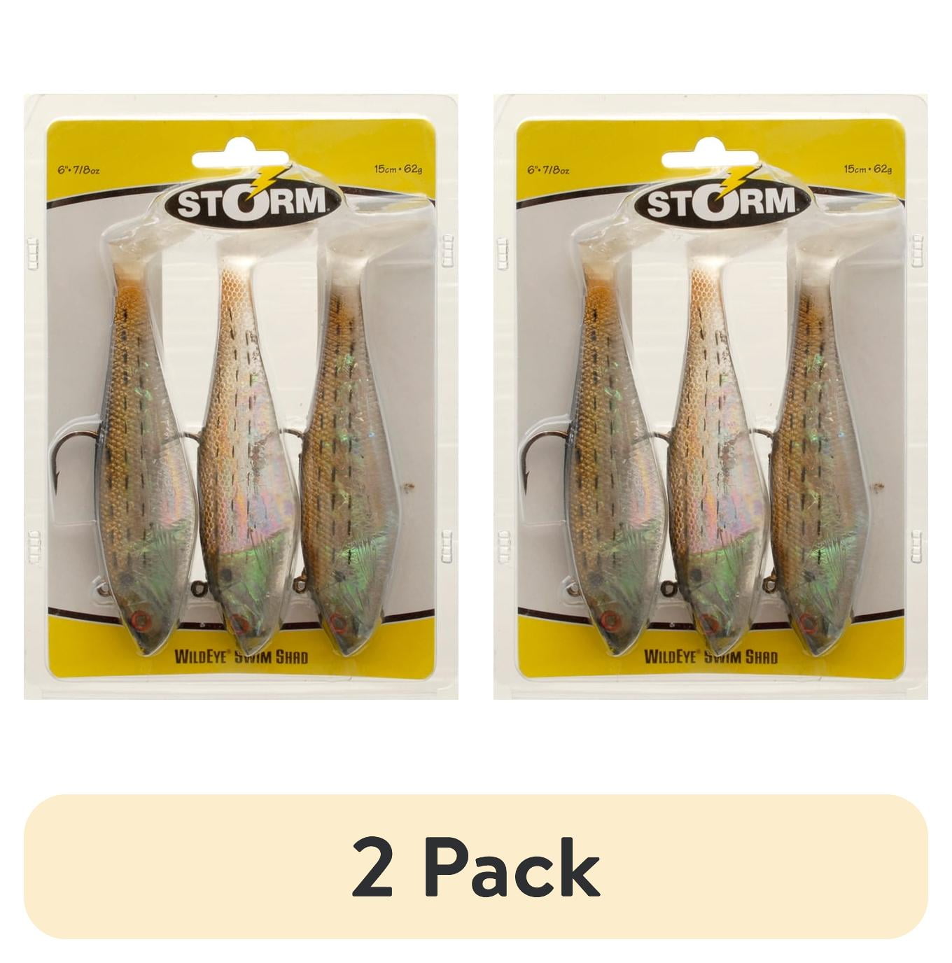 (2 pack) Storm WildEye Swim Shad 6" Fishing Lure 7/8oz Bunker 3 pcs ...