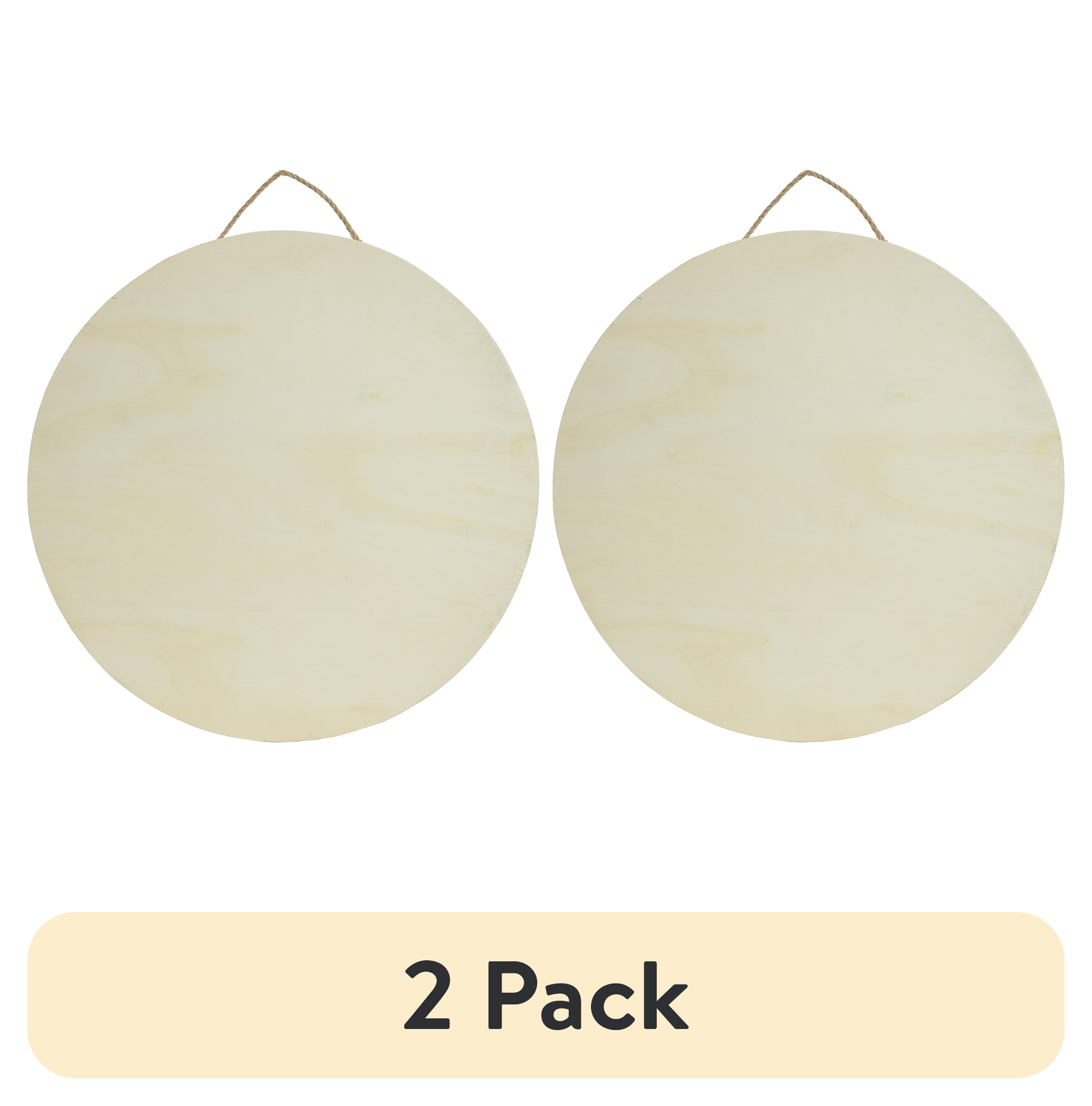 (2 pack) Stylecraft Unfinished Round Natural Wood Plaque 15.75" 0.61 ...