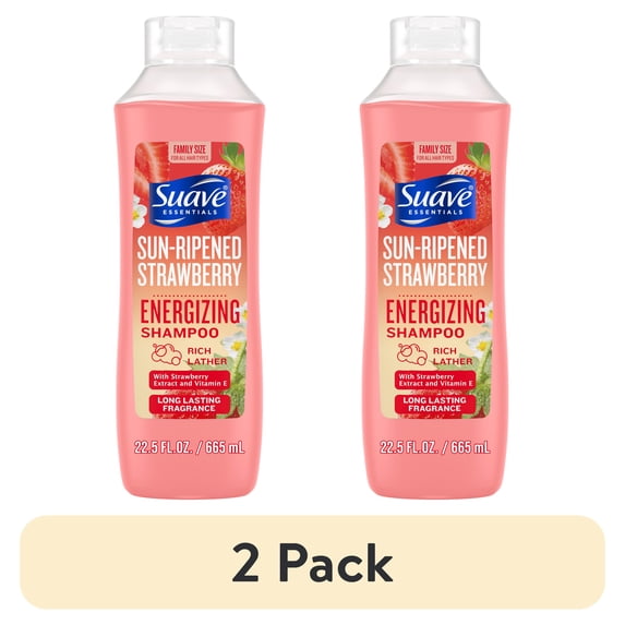 (2 pack) Suave Essentials Energizing Shampoo, Sun-Ripened Strawberry ...