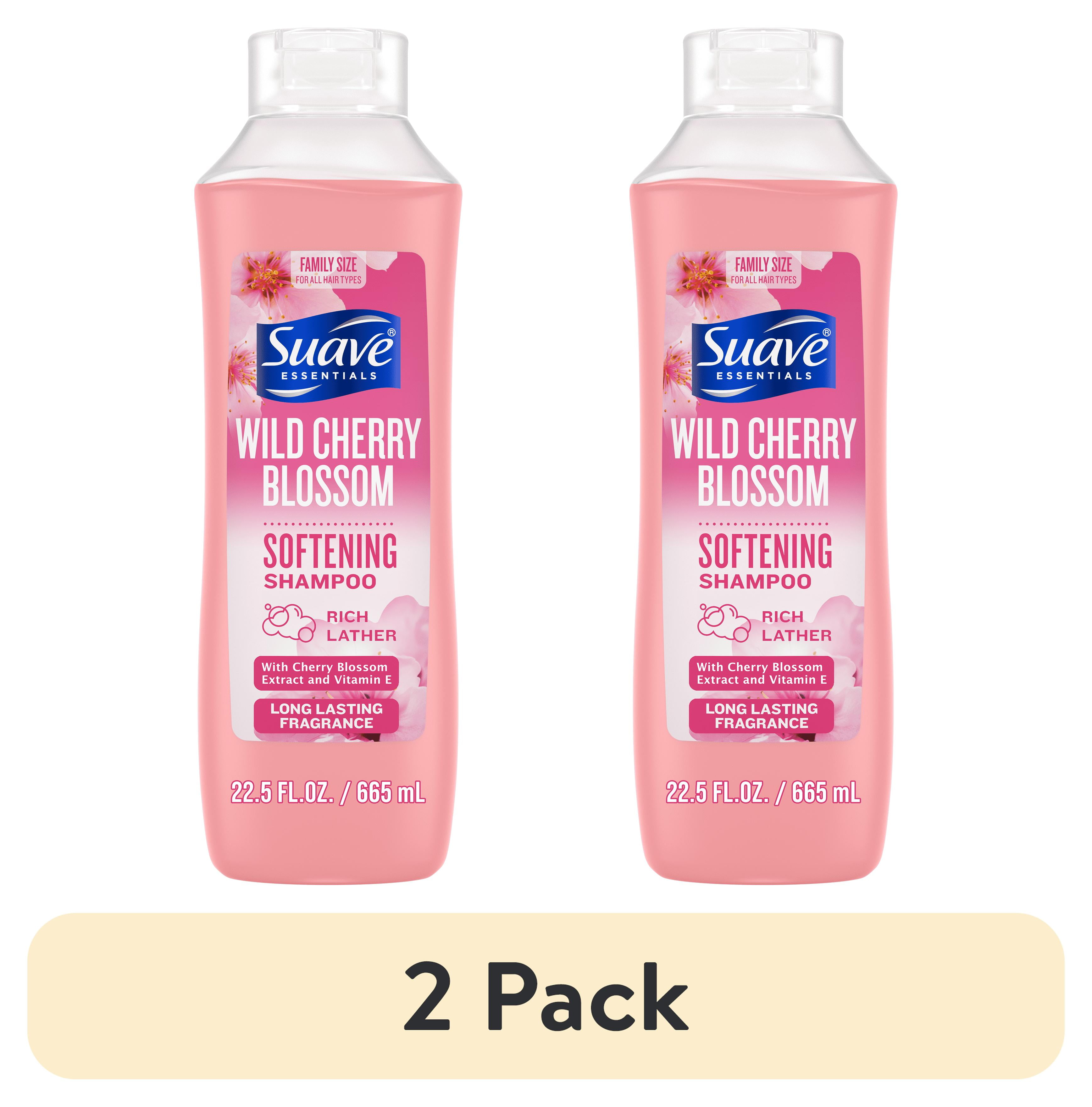 (2 pack) Suave Essentials Softening Shampoo, Wild Cherry Blossom, 22.5 ...