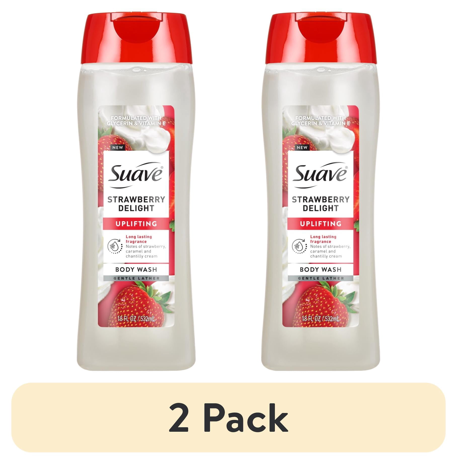 (2 pack) Suave Strawberry Delight Uplifting Body Wash, with Glycerin ...