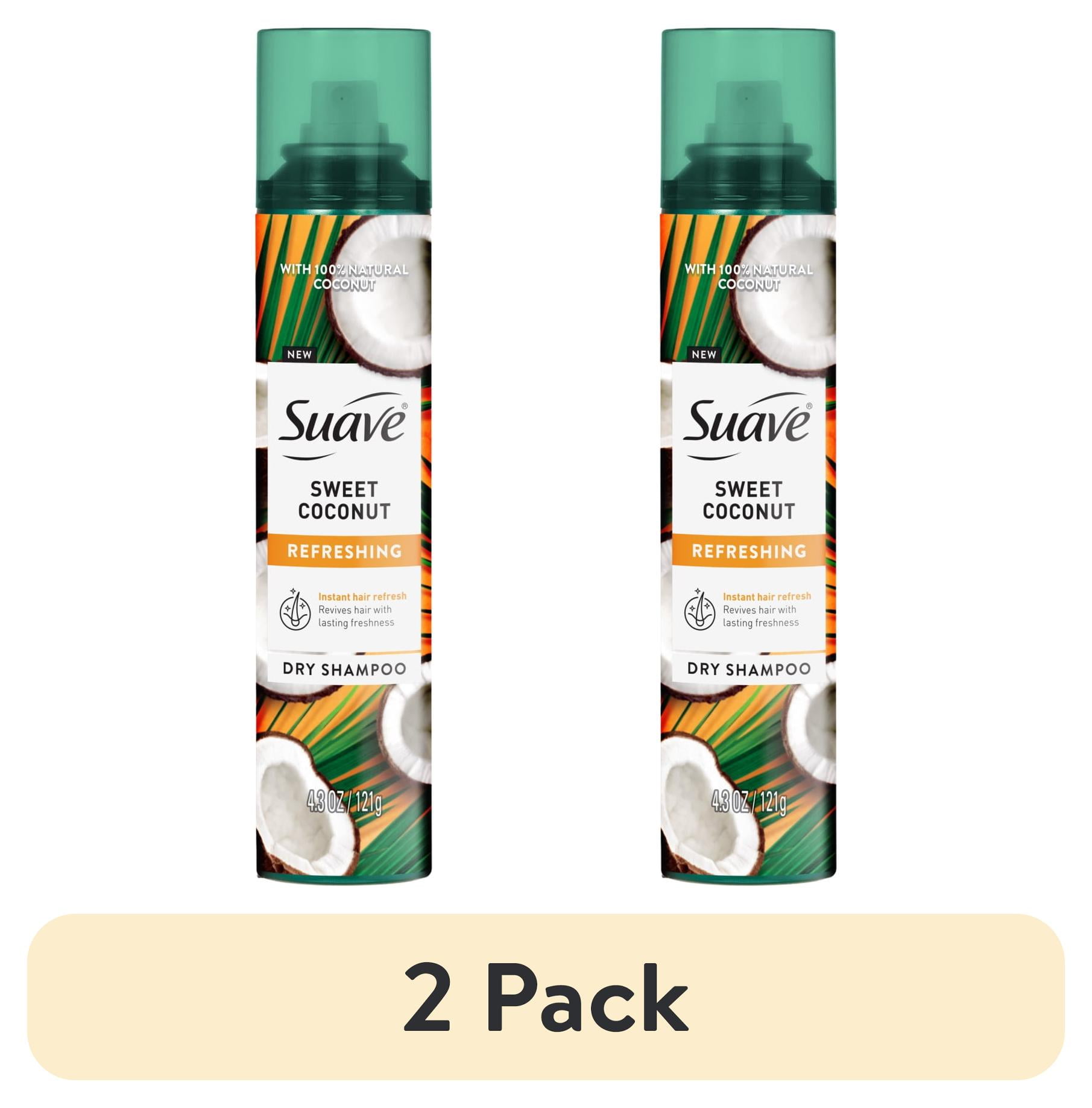 (2 pack) Suave Sweet Coconut Refreshing Dry Shampoo, for Reviving Dull ...