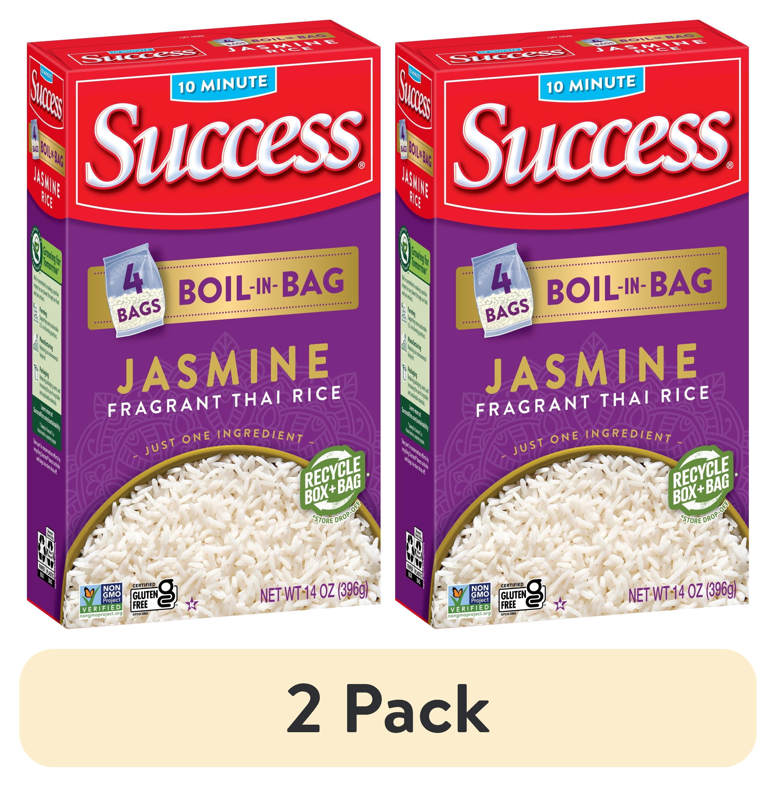 (2 pack) Success Boil-in-Bag Rice, Aromatic Jasmine Rice, Gluten Free ...