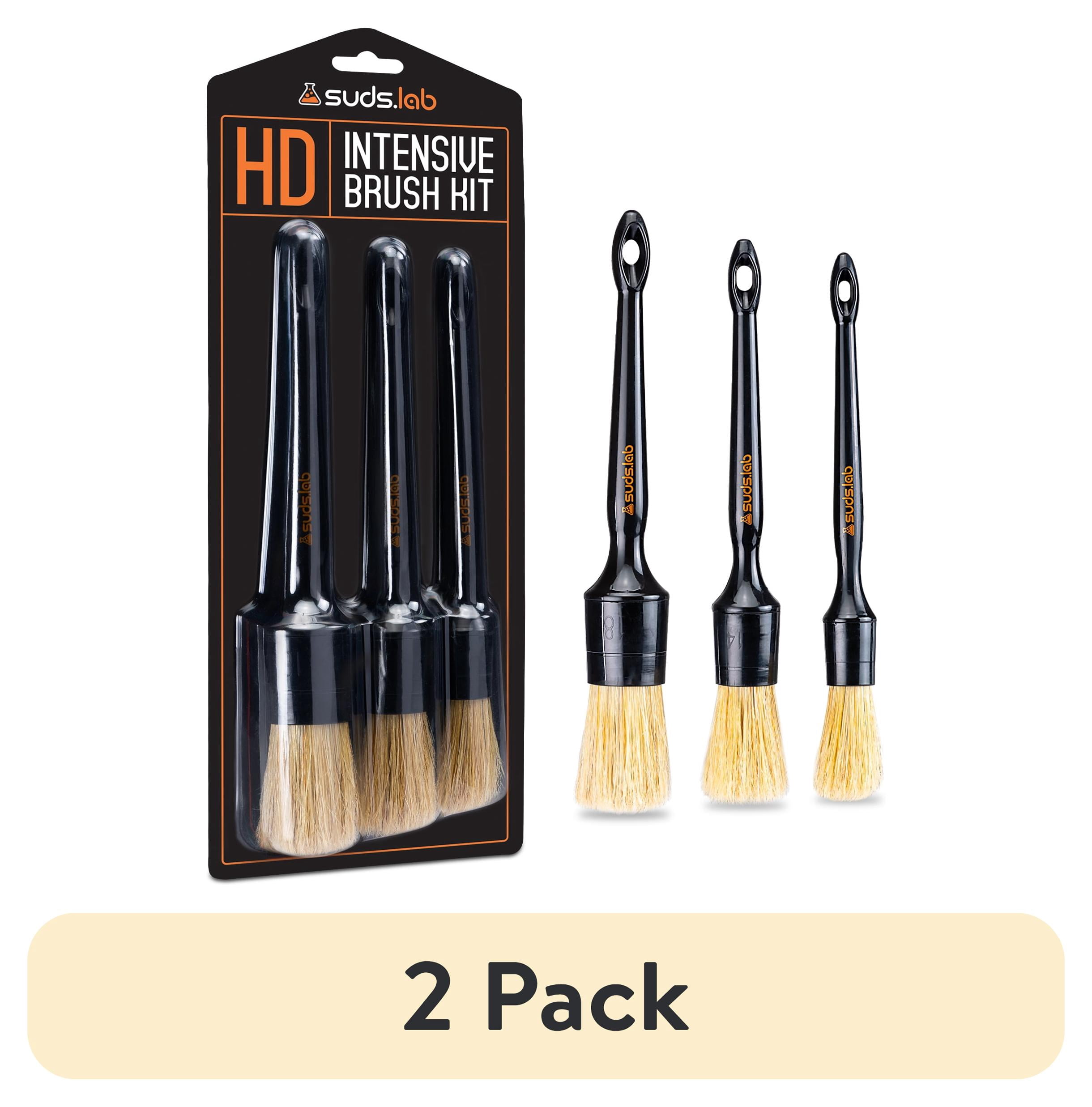 (2 pack) Suds Lab HD Intensive Brush Kit 3 Pack- Premium Boar's Hair ...