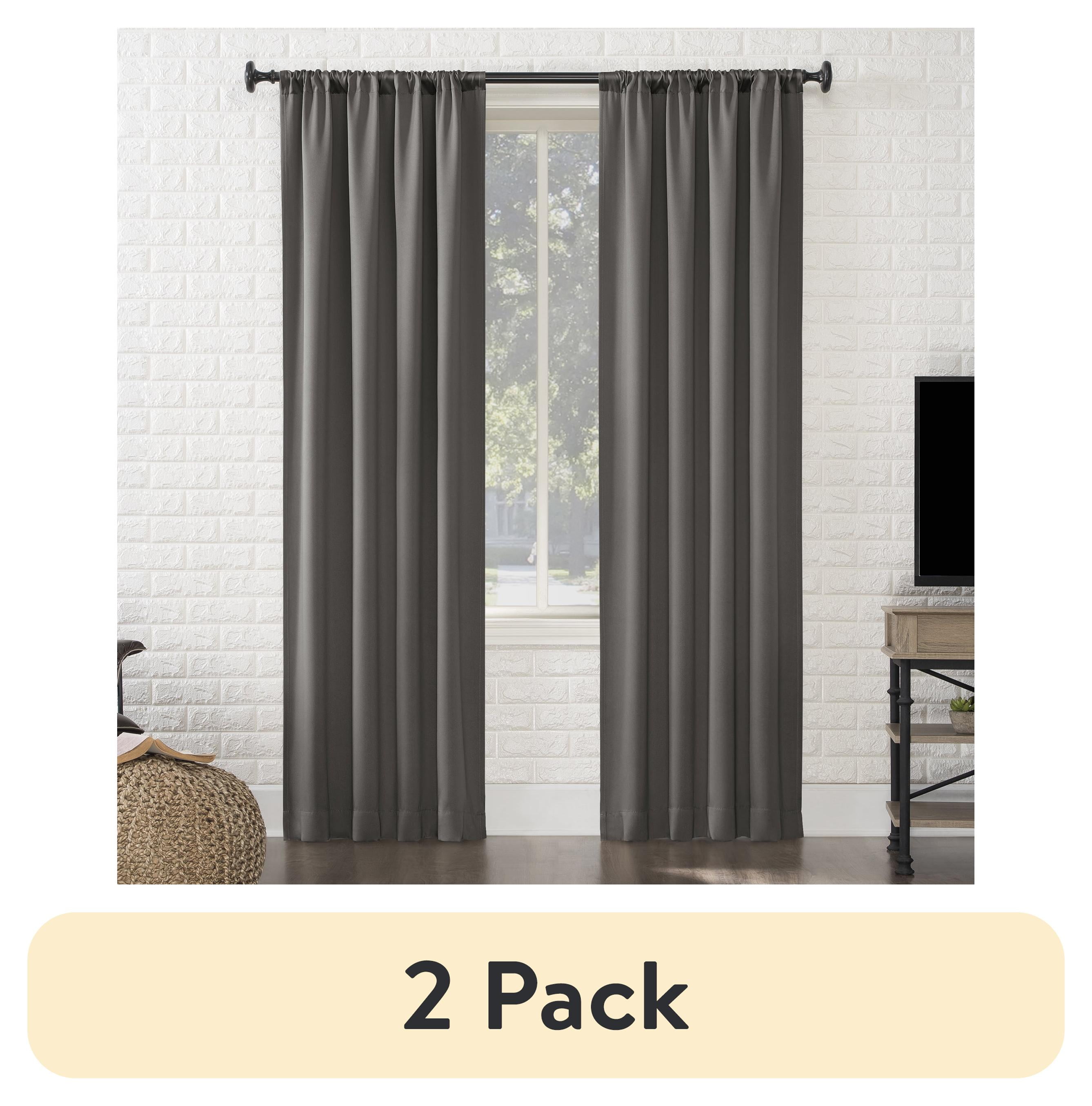(2 pack) Sun Zero Avery 100% Blackout Rod Pocket Single Curtain Panel ...
