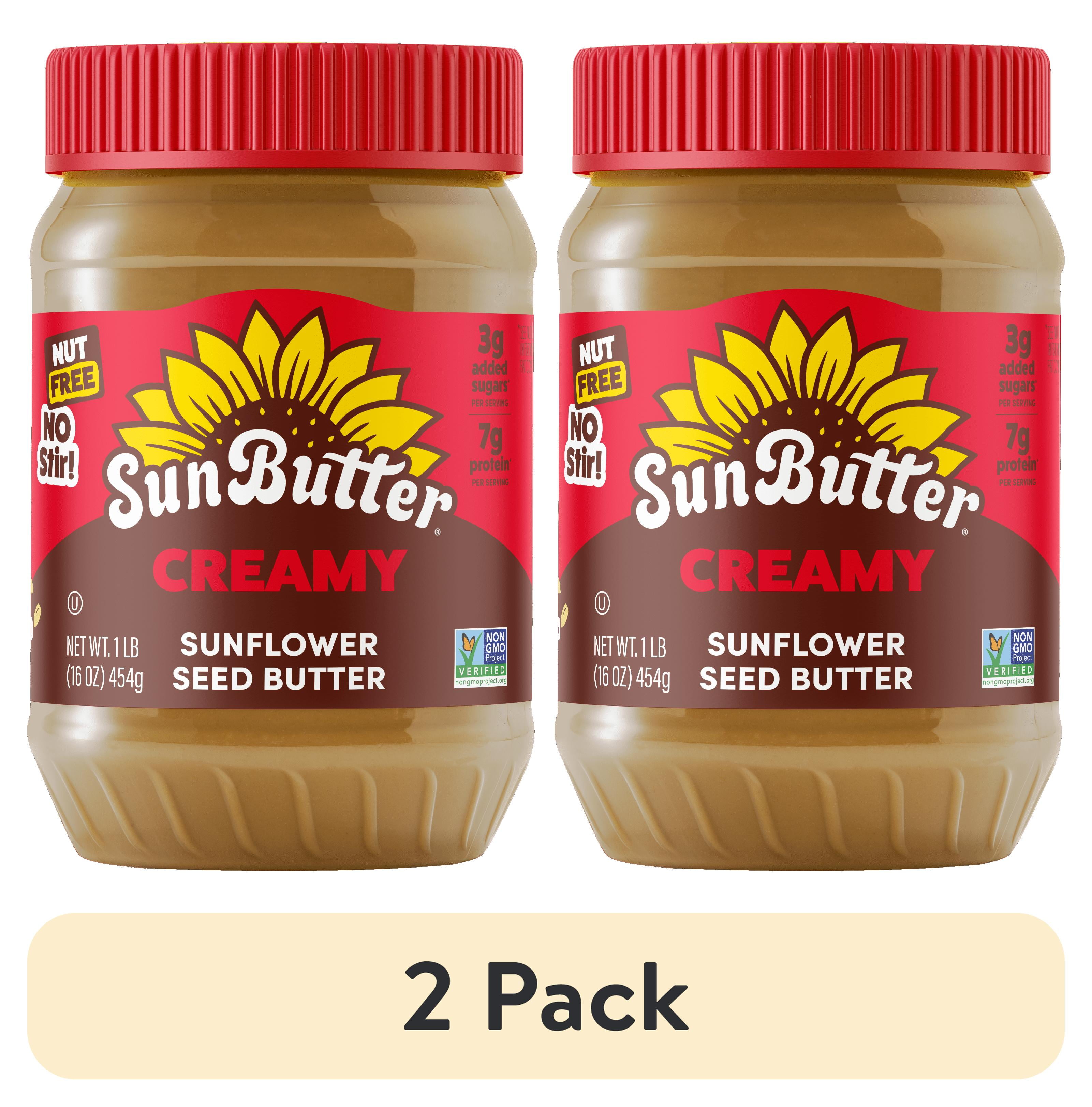 (2 pack) SunButter Creamy Sunflower Seed Butter 16 oz Jar - Walmart.com