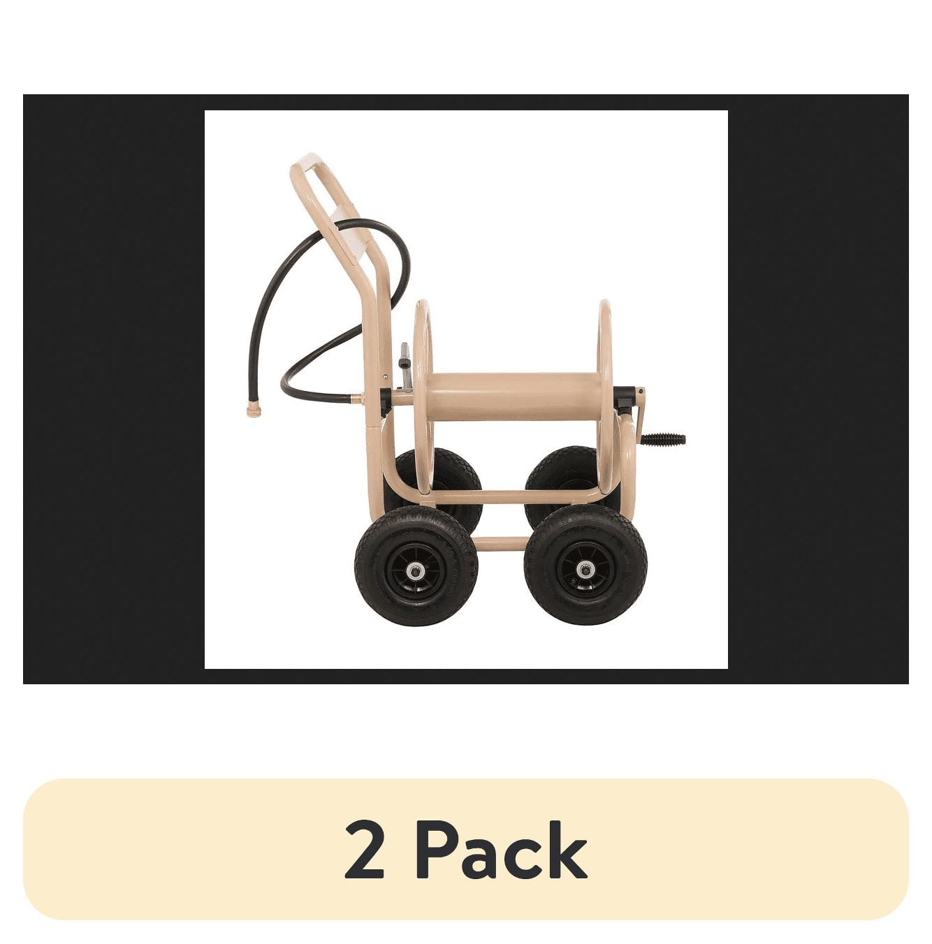 (2 pack) Suncast 250 ft. Wheeled Gray Hose Cart - Walmart.com