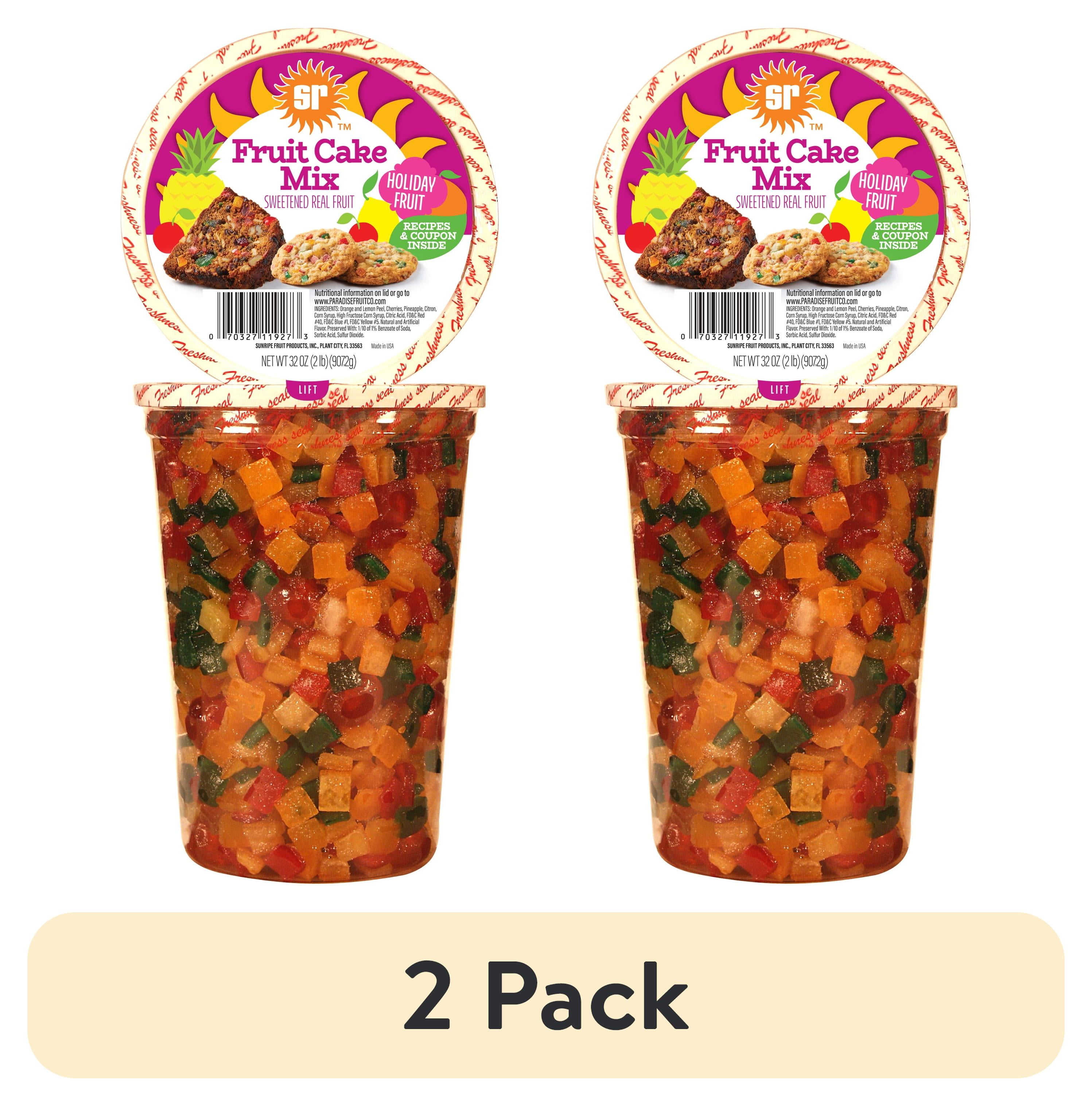 (2 pack) Sunripe Candied Fruit Cake Mix, 32 oz - Walmart.com