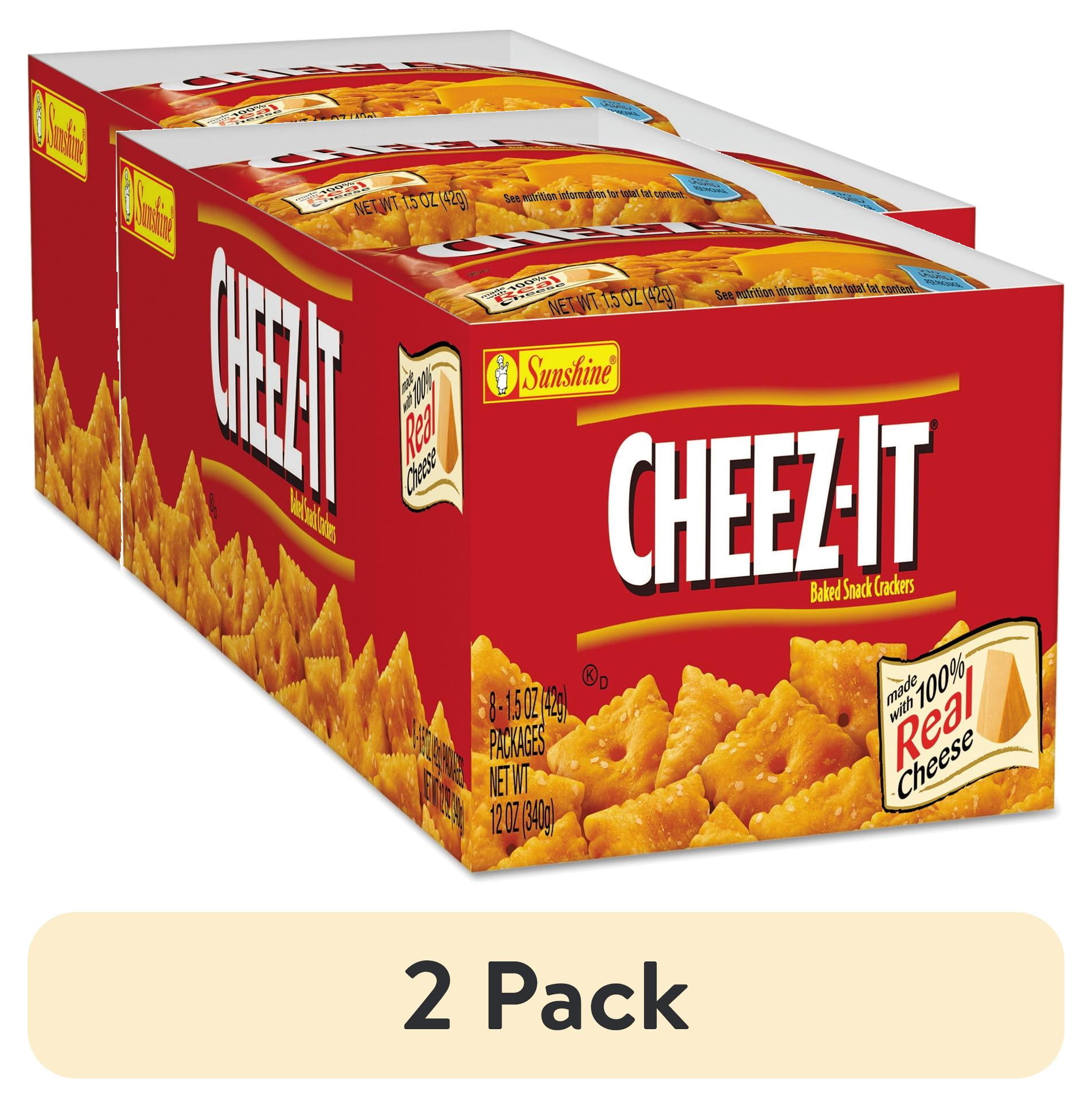 (2 pack) Sunshine Cheez-It Reduced Fat Baked Snack Crackers, 1.5 oz ...