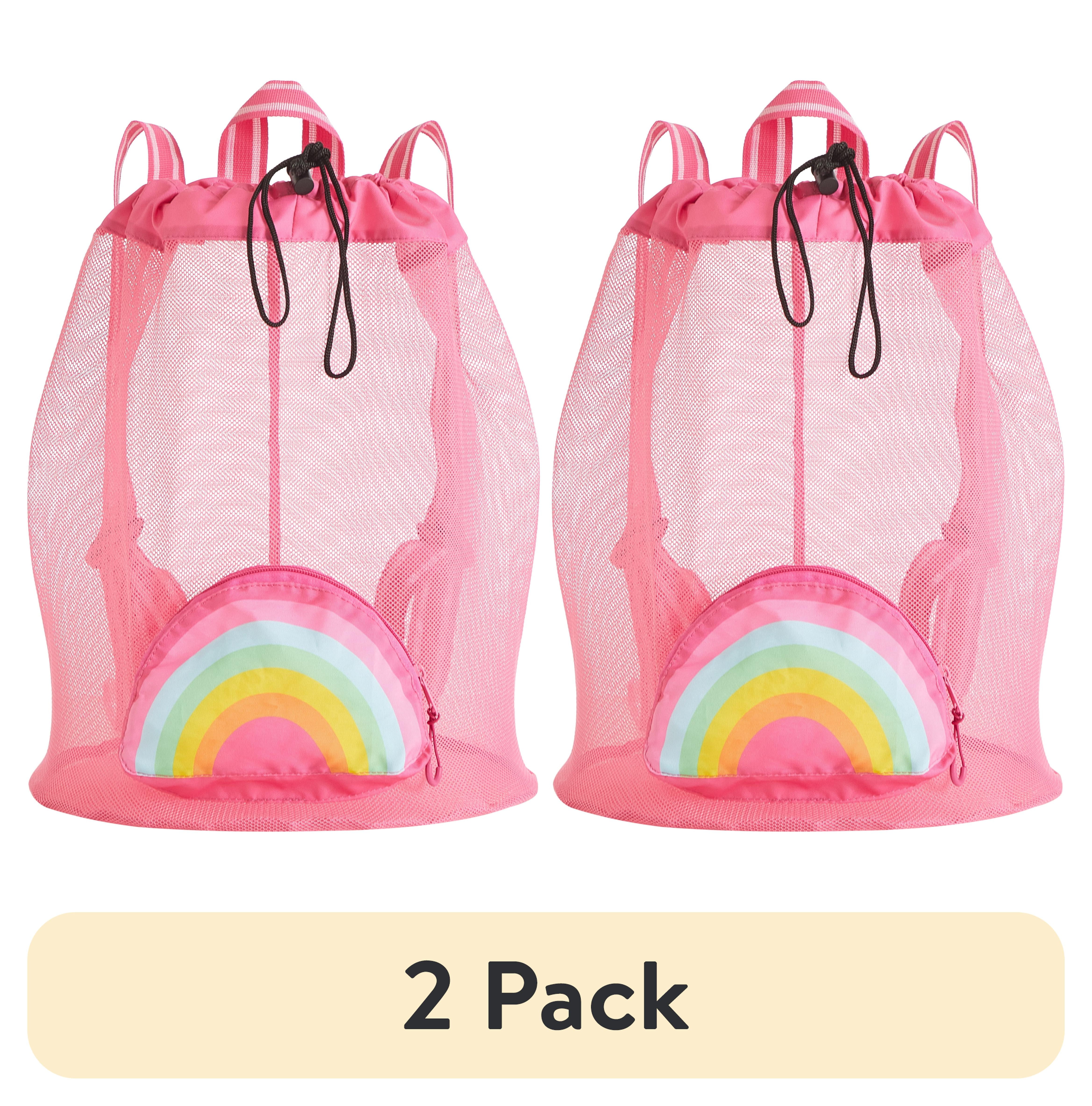 (2 pack) Sunshine Squad Rainbow Beach Convertible Mesh Backpack ...