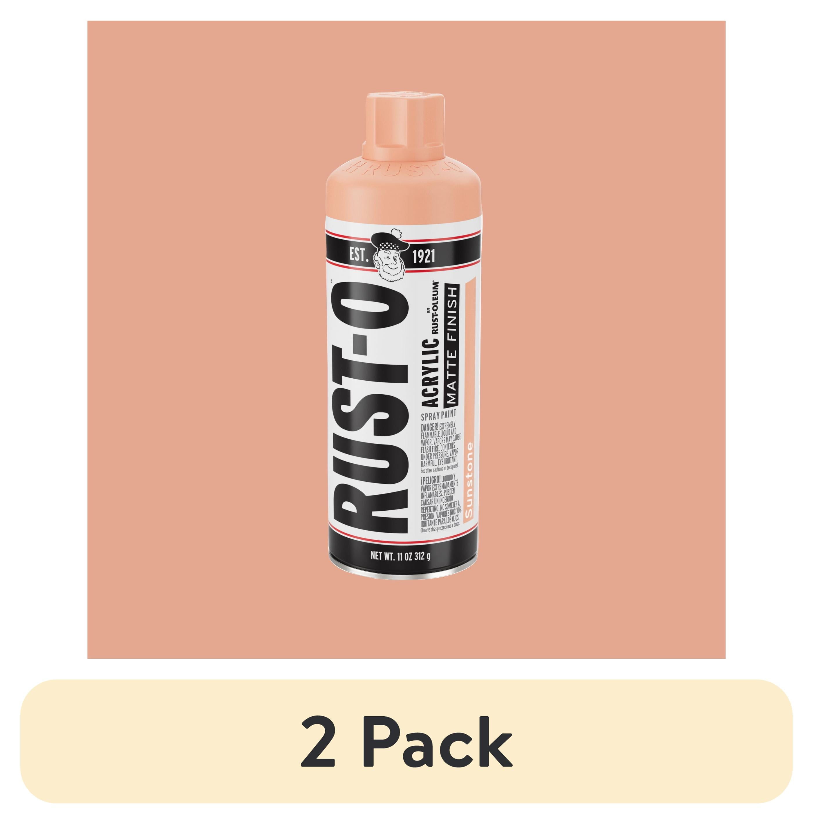 (2 pack) Sunstone, Rust-Oleum Rust-O Acrylic Matte Spray Paint-392213 ...