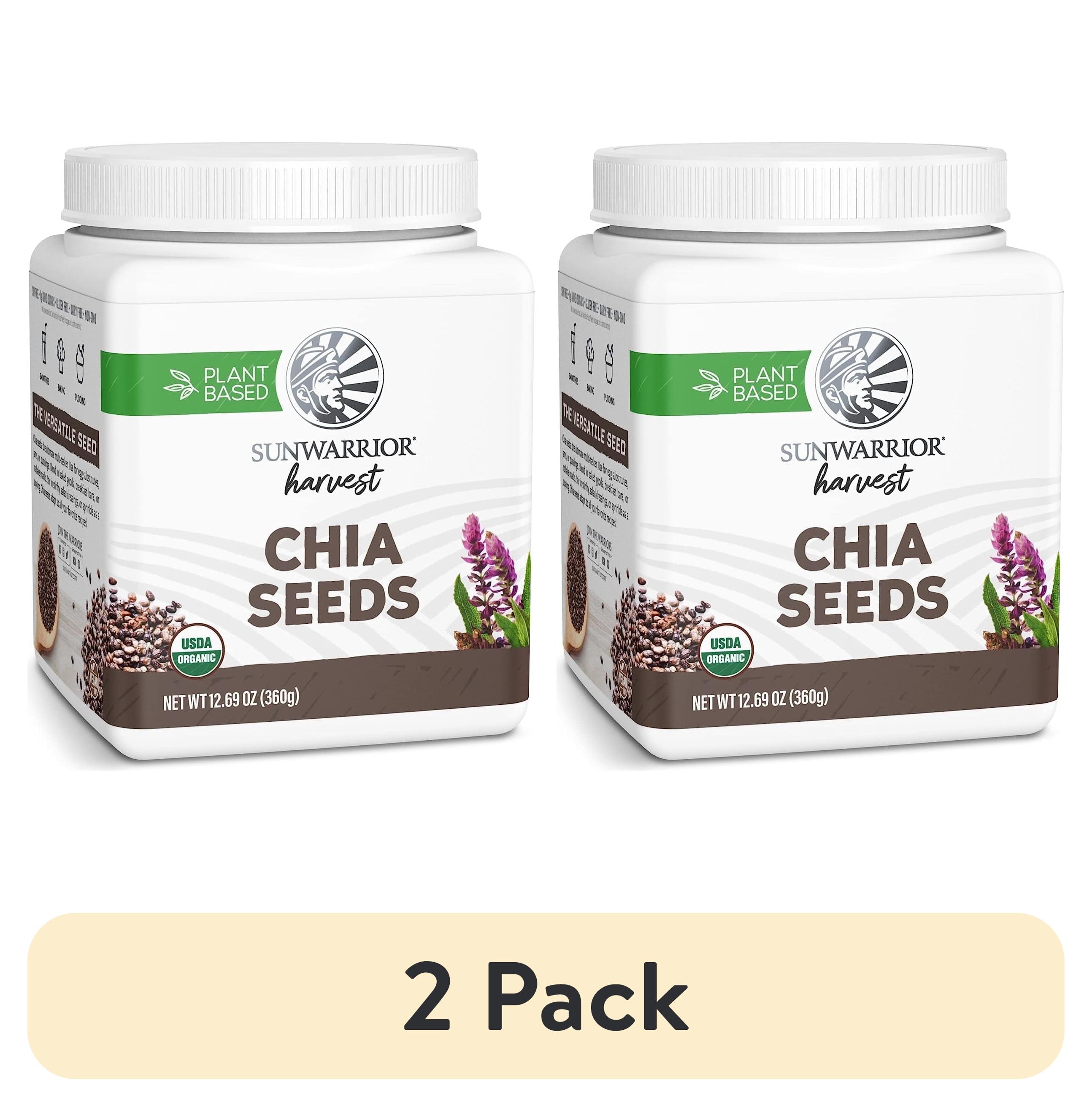 (2 pack) Sunwarrior Organic Chia Seeds, Non-GMO, Keto, Vegan, Superfood ...