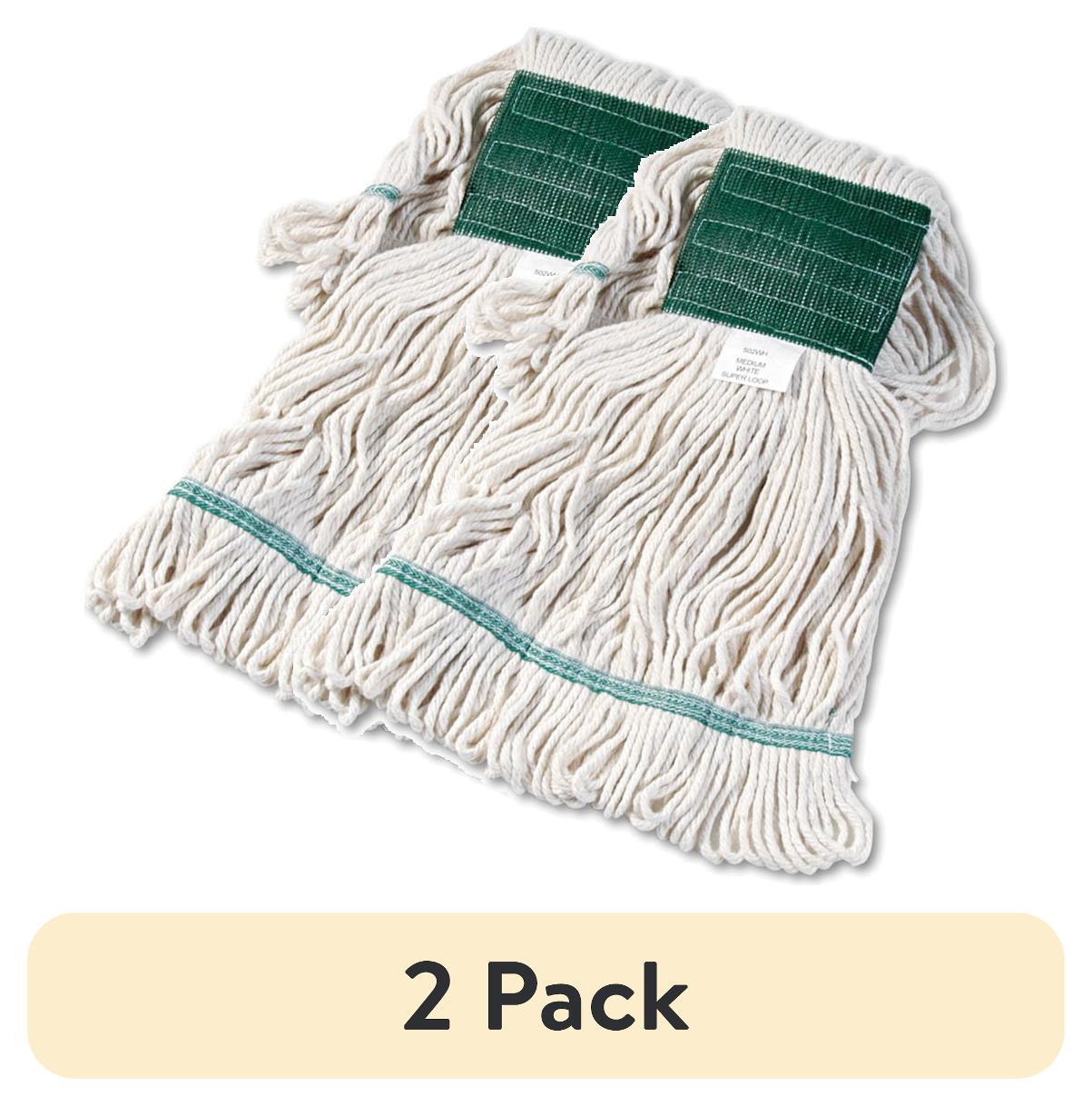 (2 pack) Super Loop Wet Mop Head, Cotton/Synthetic Fiber, 5" Headband ...