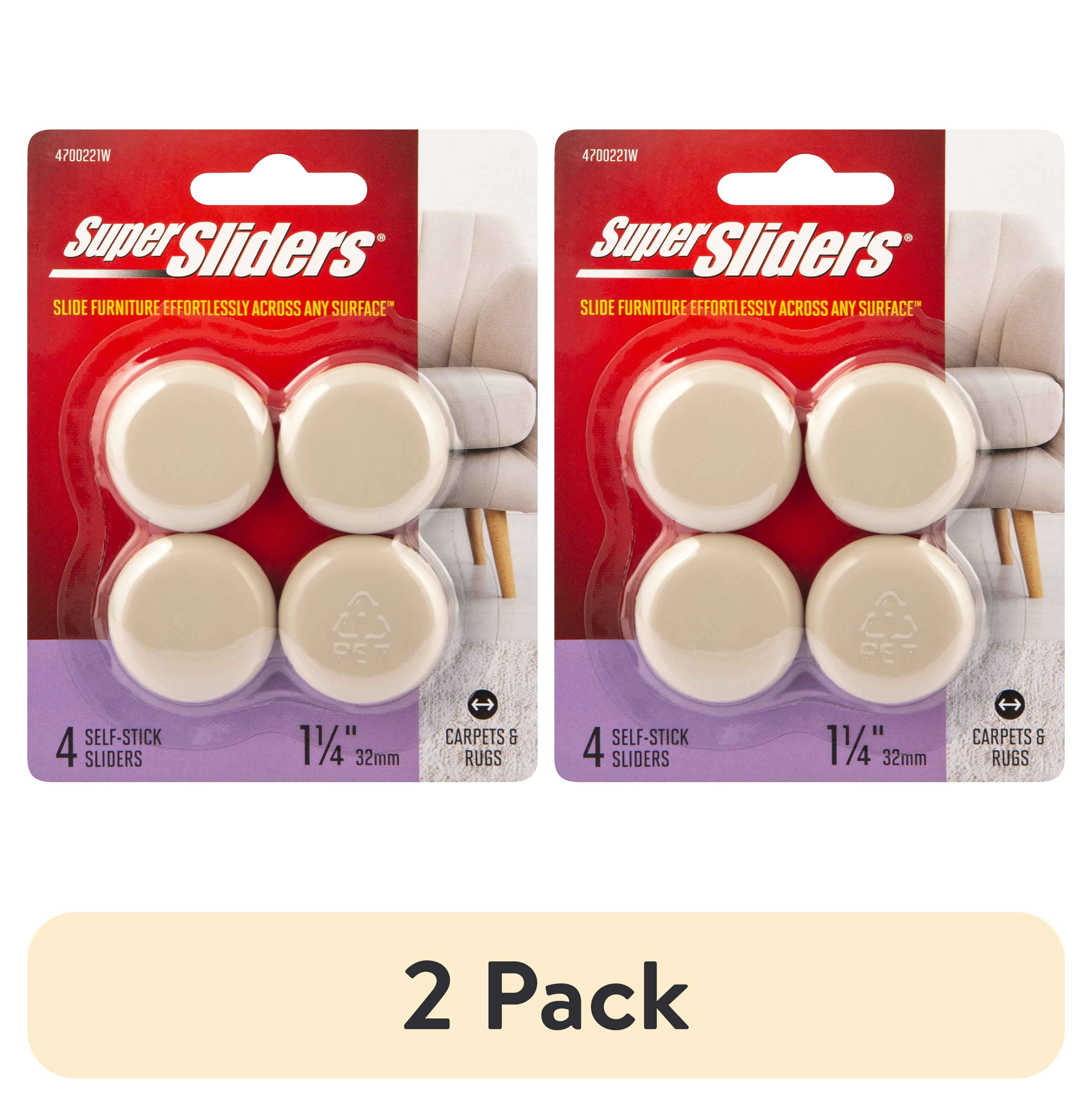 (2 pack) Super Sliders. 1-1/4 inch wide Round Self Stick Furniture ...