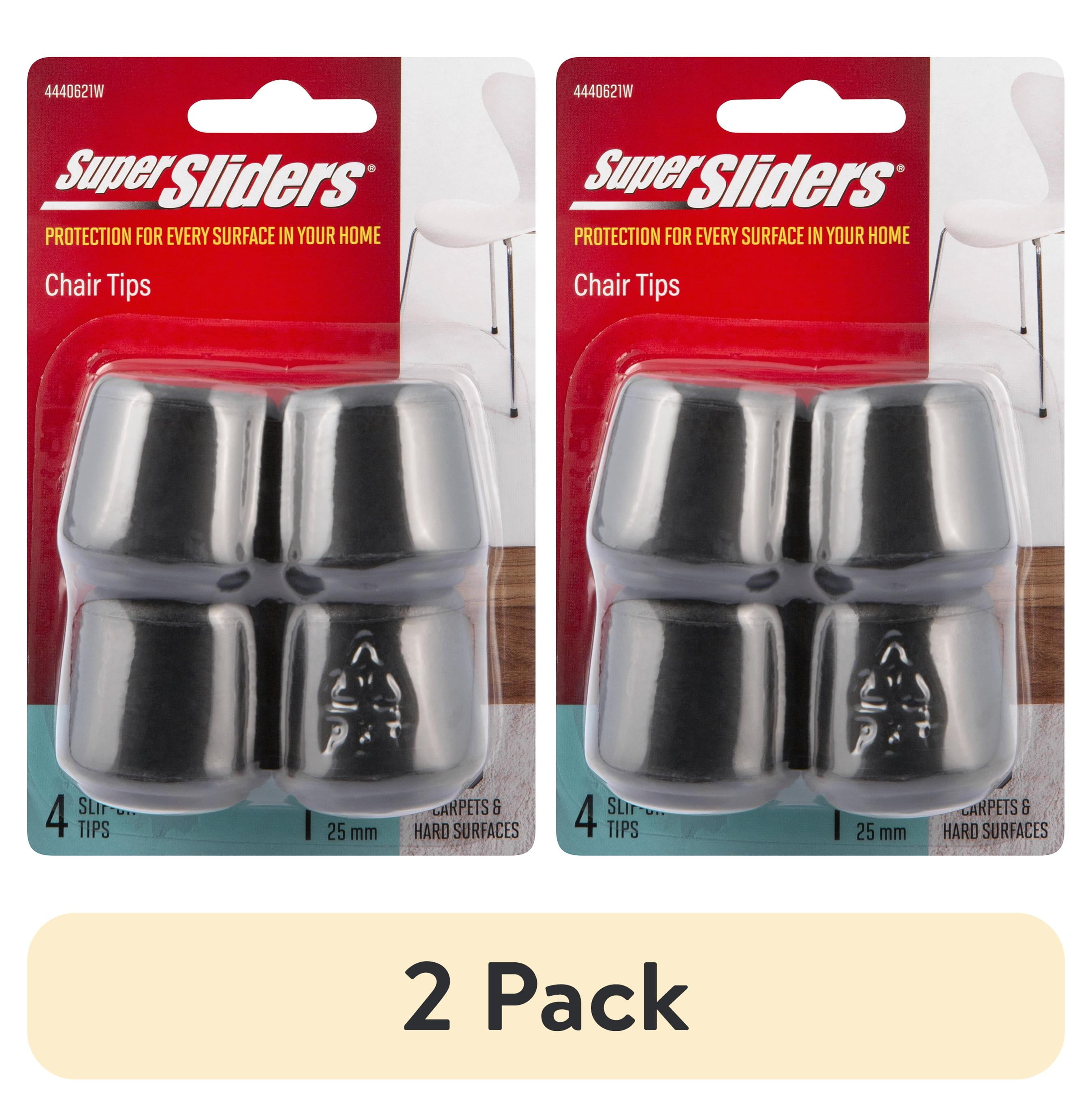 (2 pack) Super Sliders 1" Round Rubber Tip Chair Leg Caps Floor ...