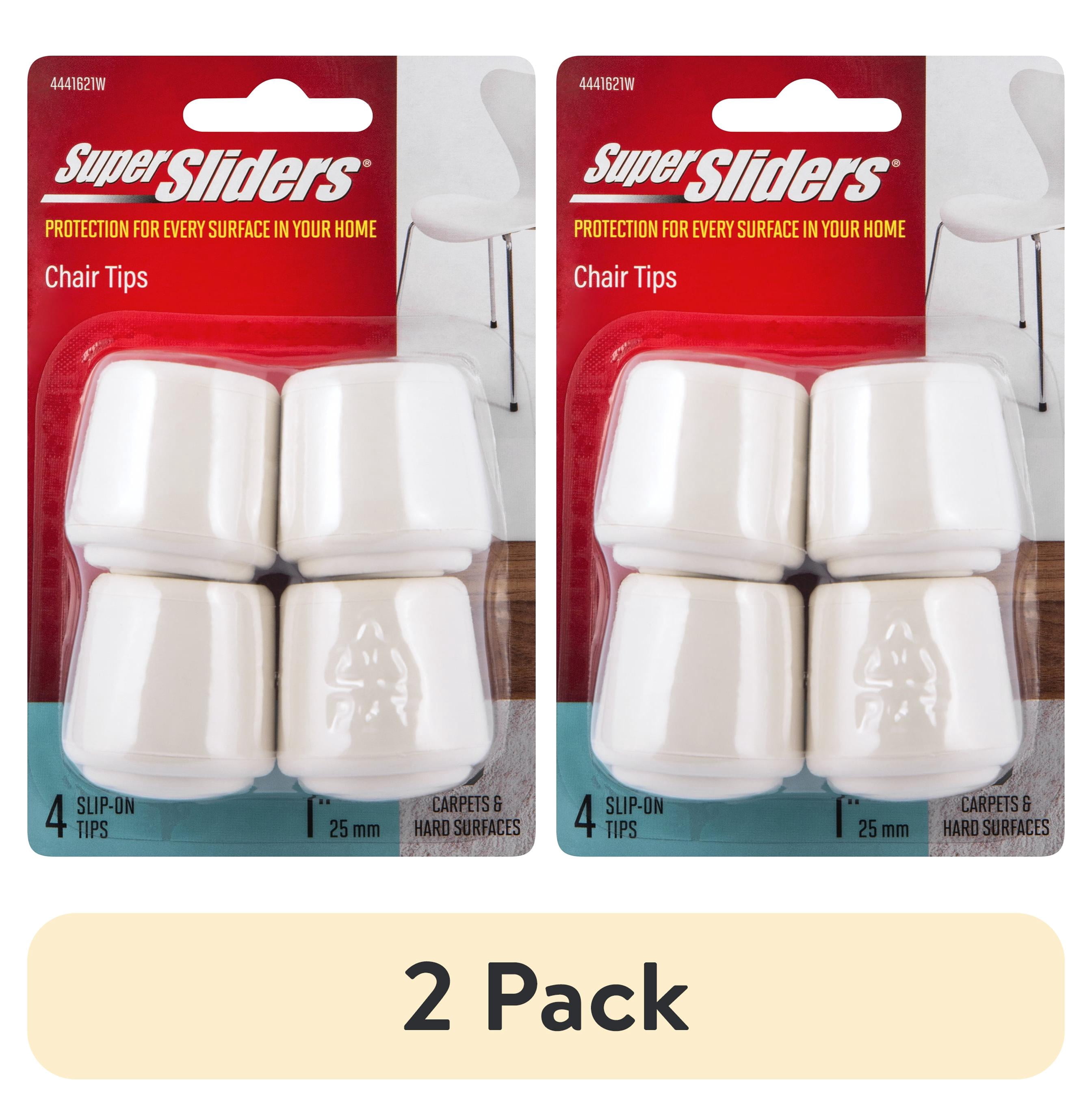 (2 pack) Super Sliders 1" Round Rubber Tip Chair Leg Caps Floor ...