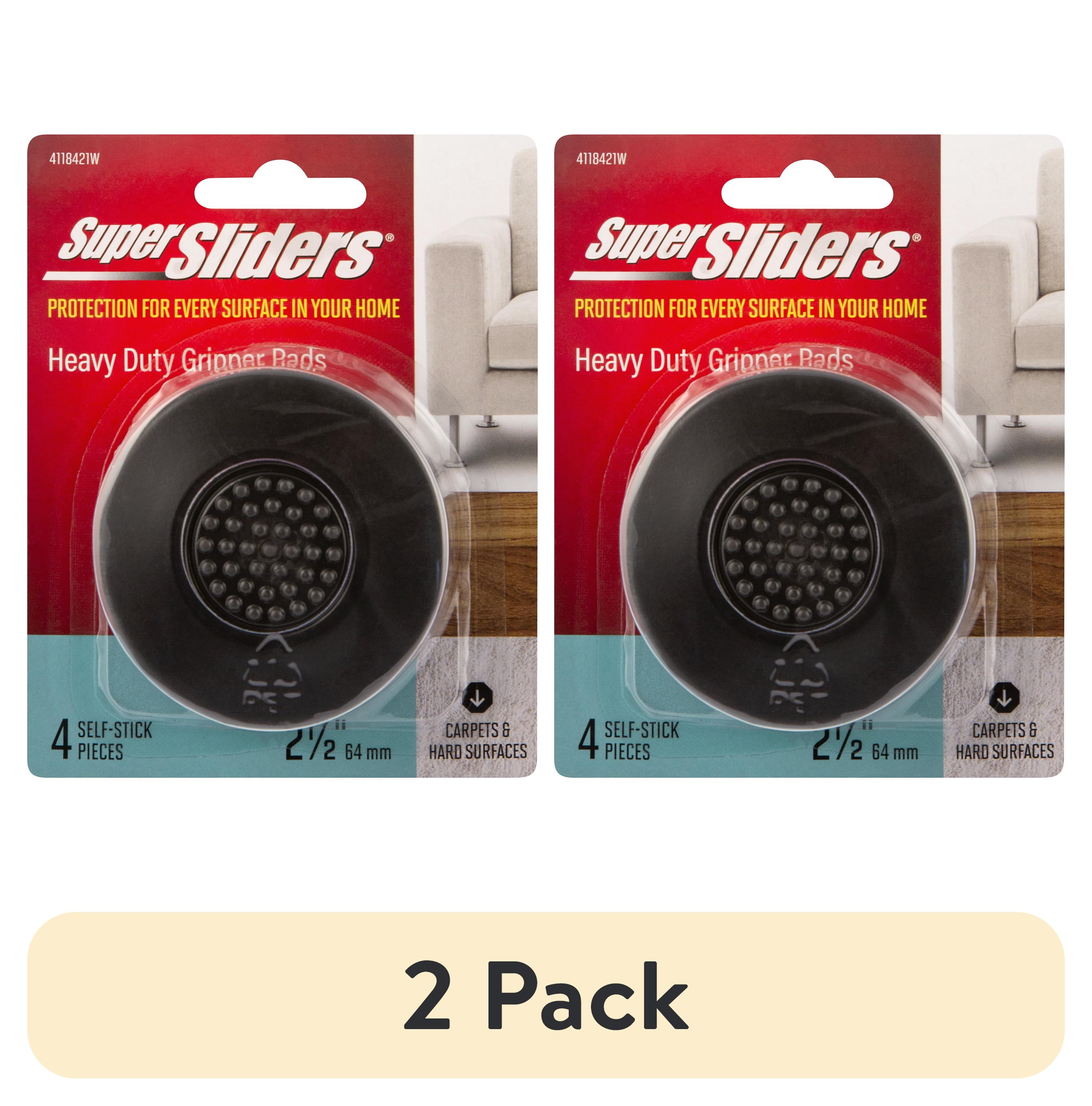 (2 pack) Super Sliders 2 1/2" Round Self Stick Non-Skid Gripper Pad ...
