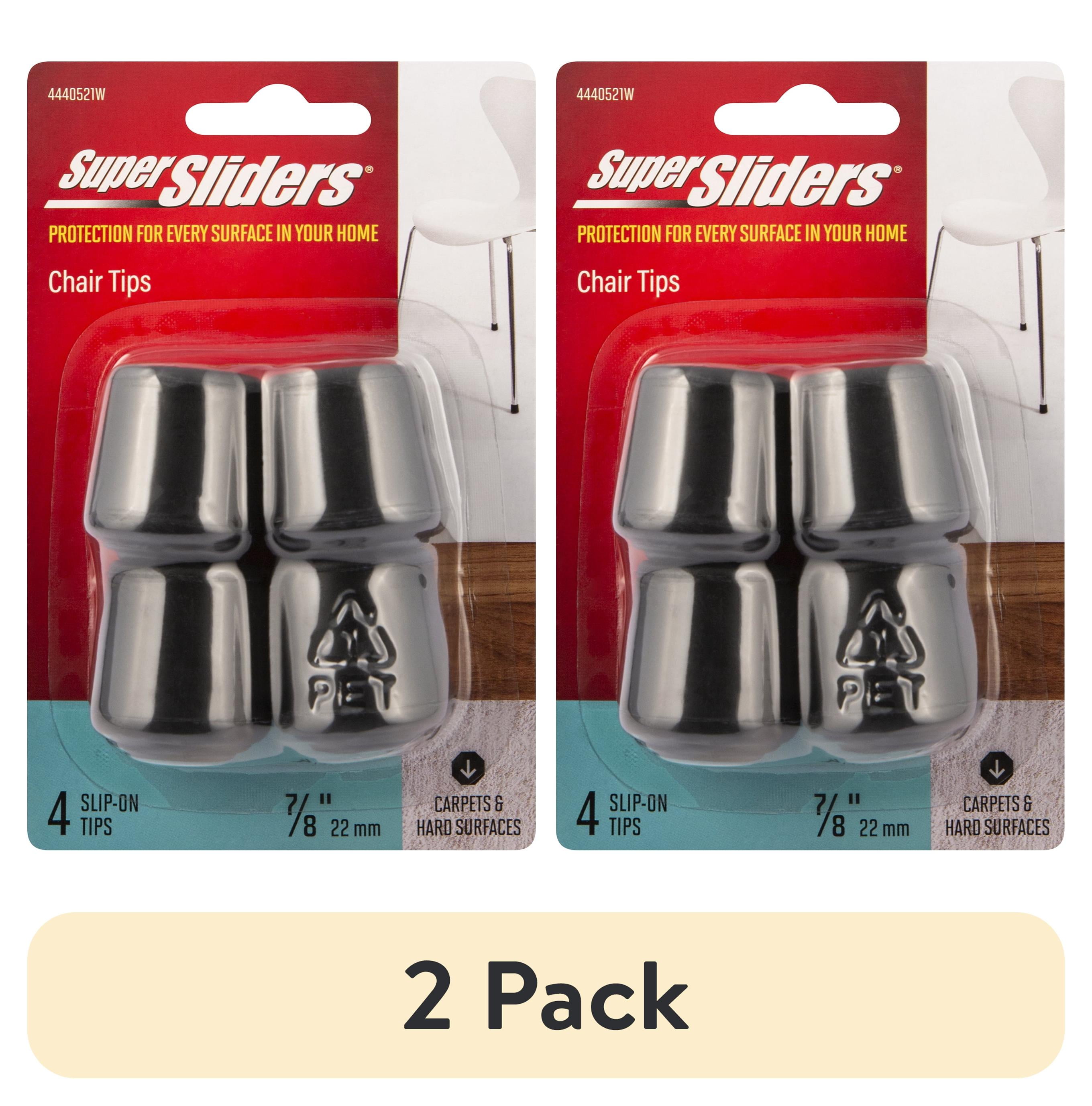 (2 pack) Super Sliders. 7/8 inch Round Rubber Tip Chair Leg Cap Floor ...