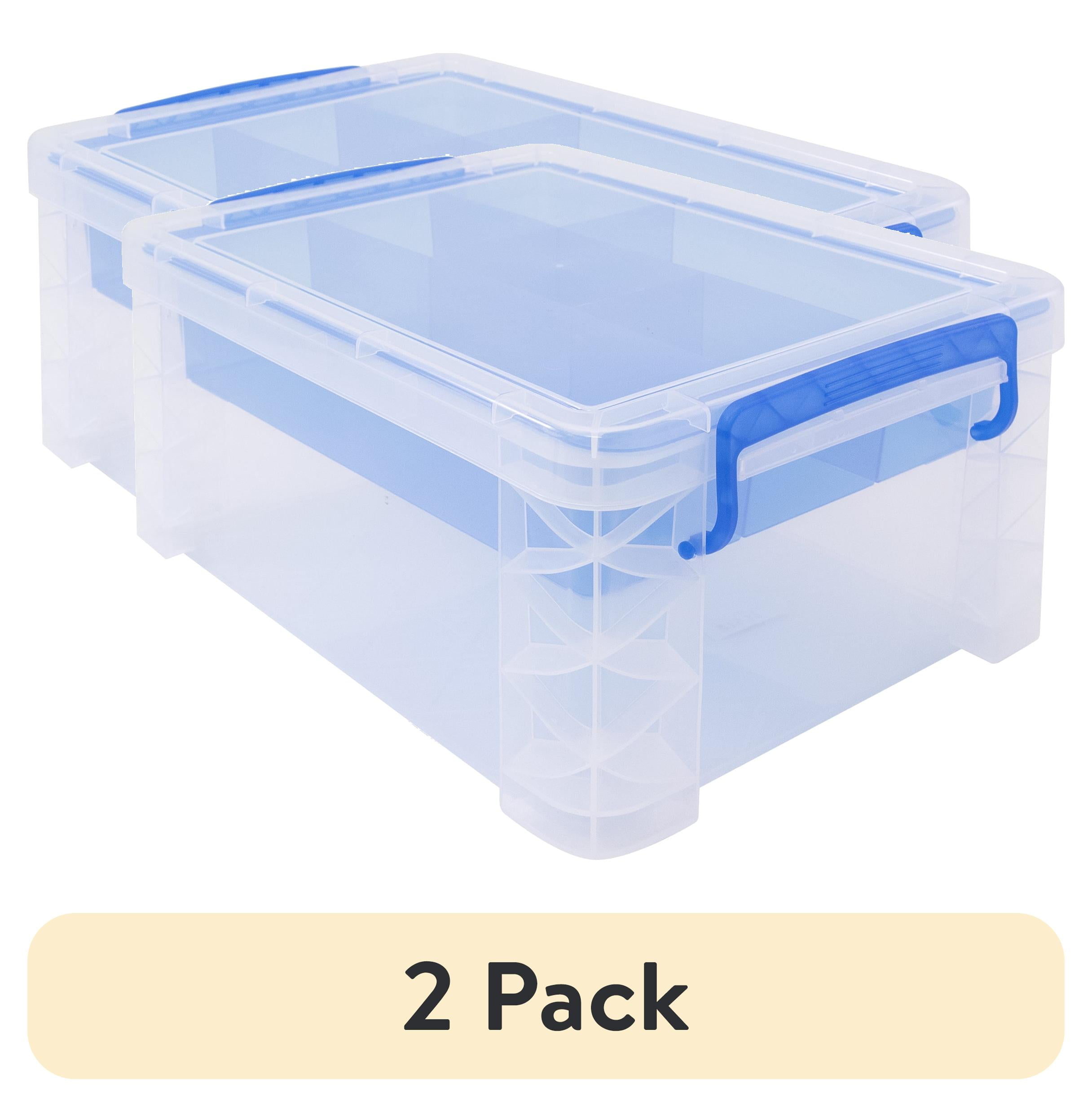 (2 pack) Super Stacker Divided Storage Box, 6 Sections, 10.38" X 14.25 ...