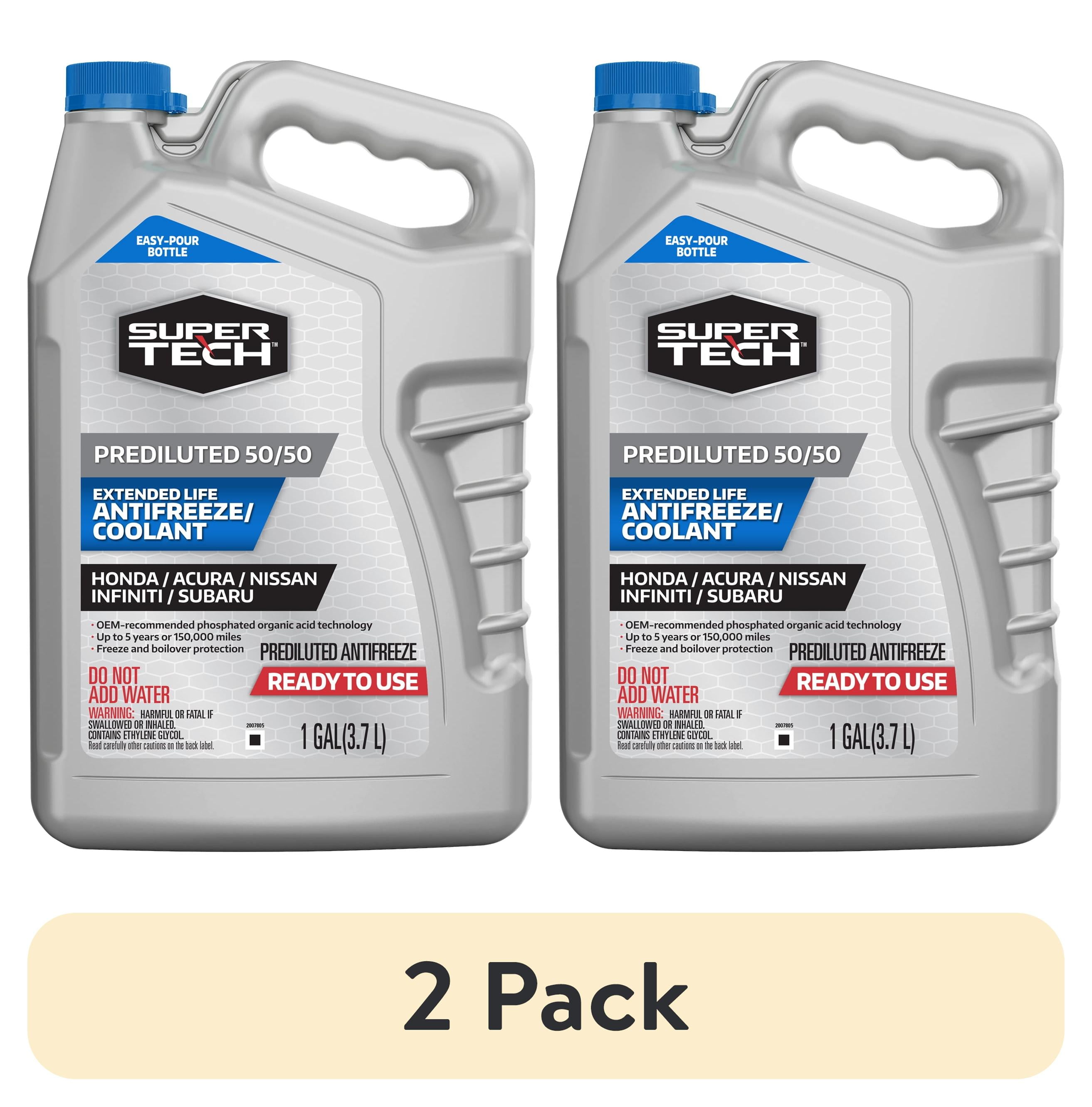 (2 pack) Super Tech 50/50 Antifreeze/Coolant for Honda/Acura/Nissan ...