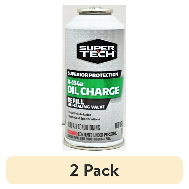 (2 pack) Super Tech Automotive R-134a PAG Oil Charge Refrigerant, 3 oz ...