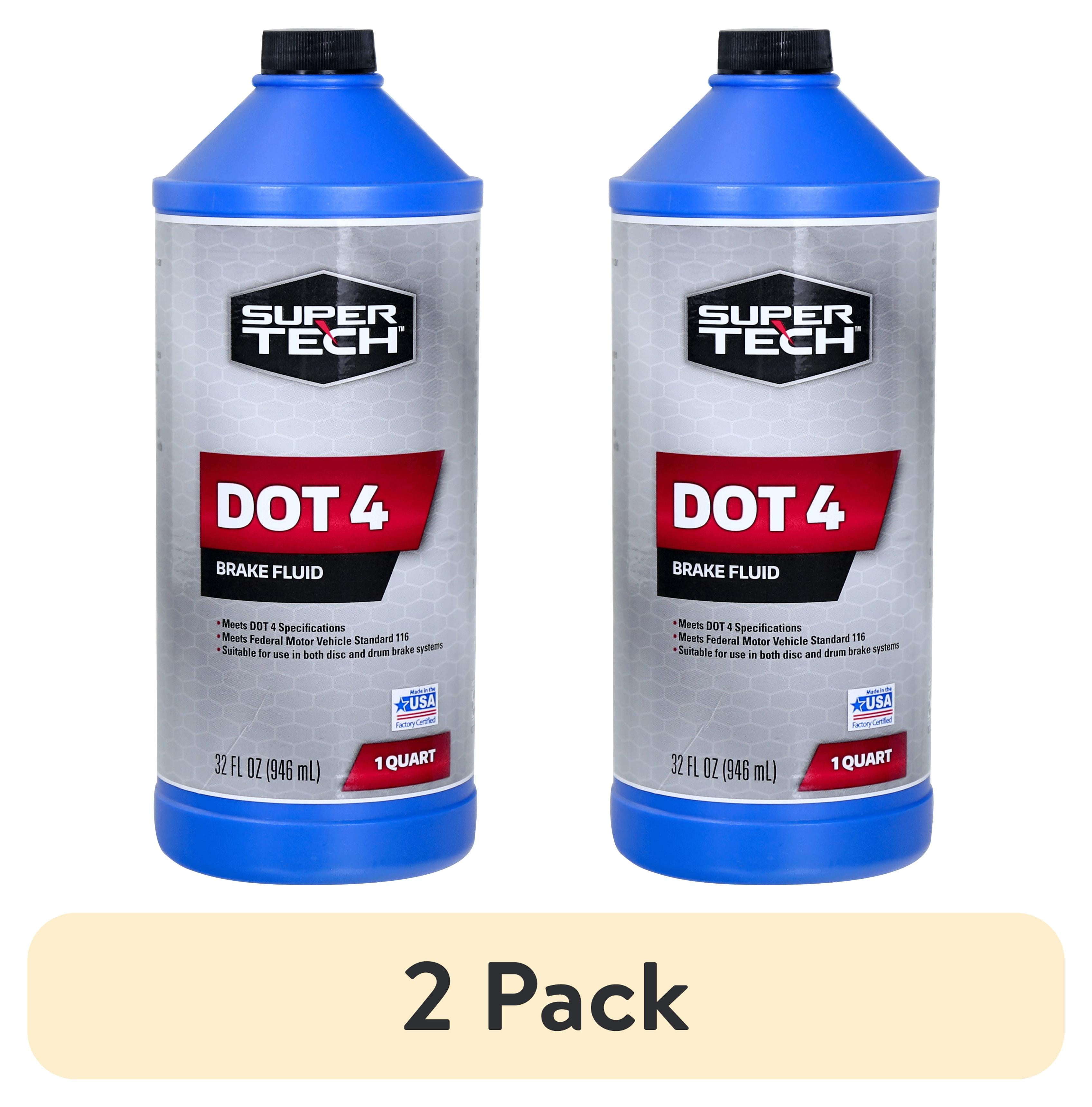(2 pack) Super Tech Dot 4 Motor Vehicle Brake Fluid, 32 fl oz - Walmart.com