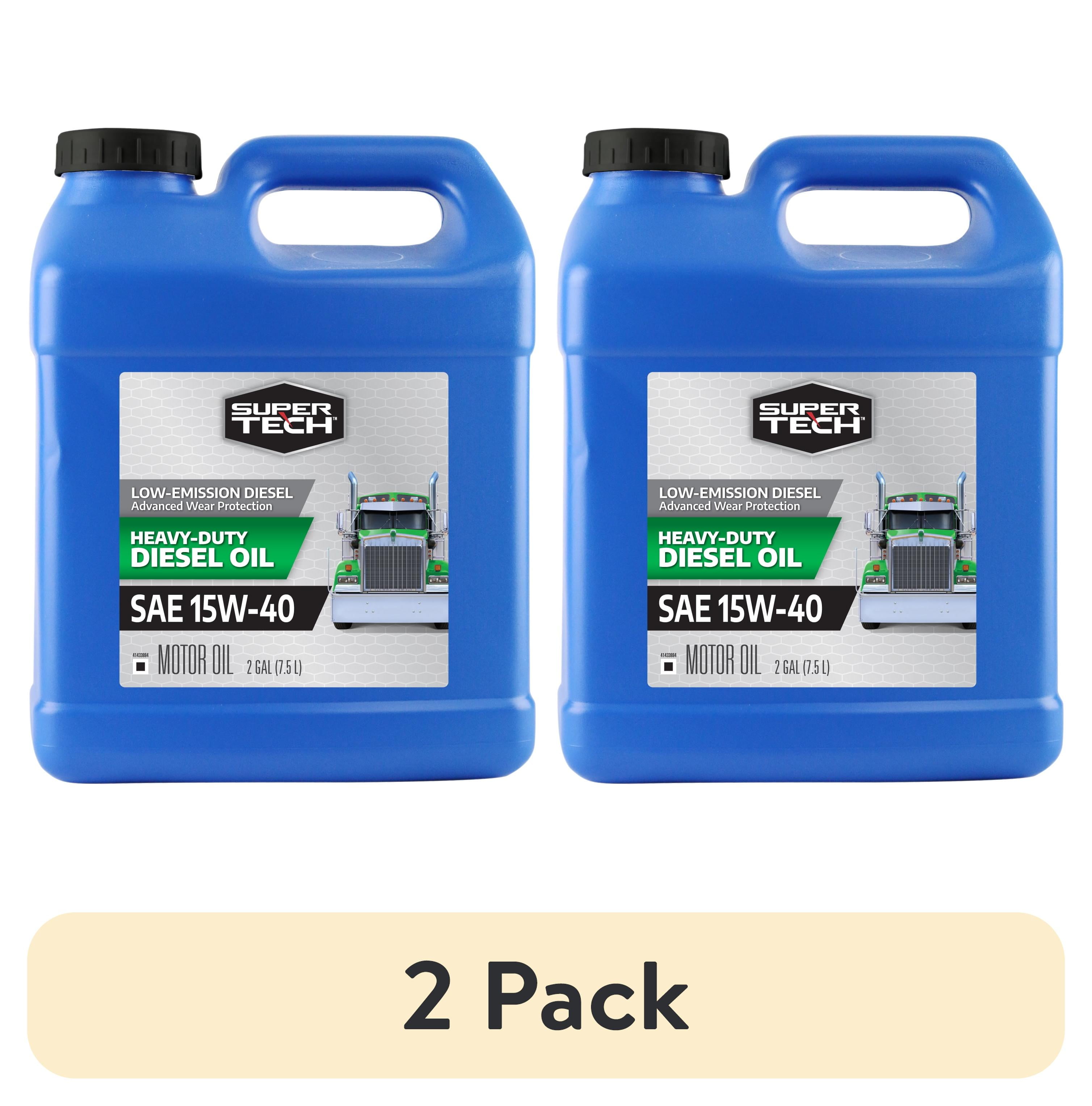 (2 pack) Super Tech Heavy Duty SAE 15W-40 Motor Oil, 2 Gallons ...