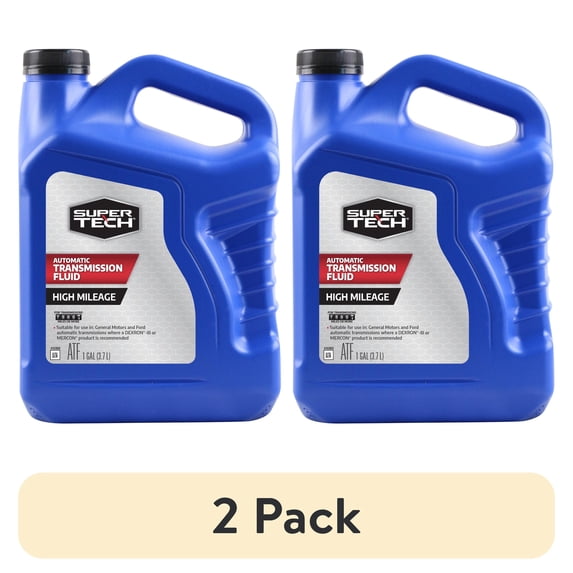 (2 pack) Super Tech High Mileage Transmission Fluid for Automatic ...