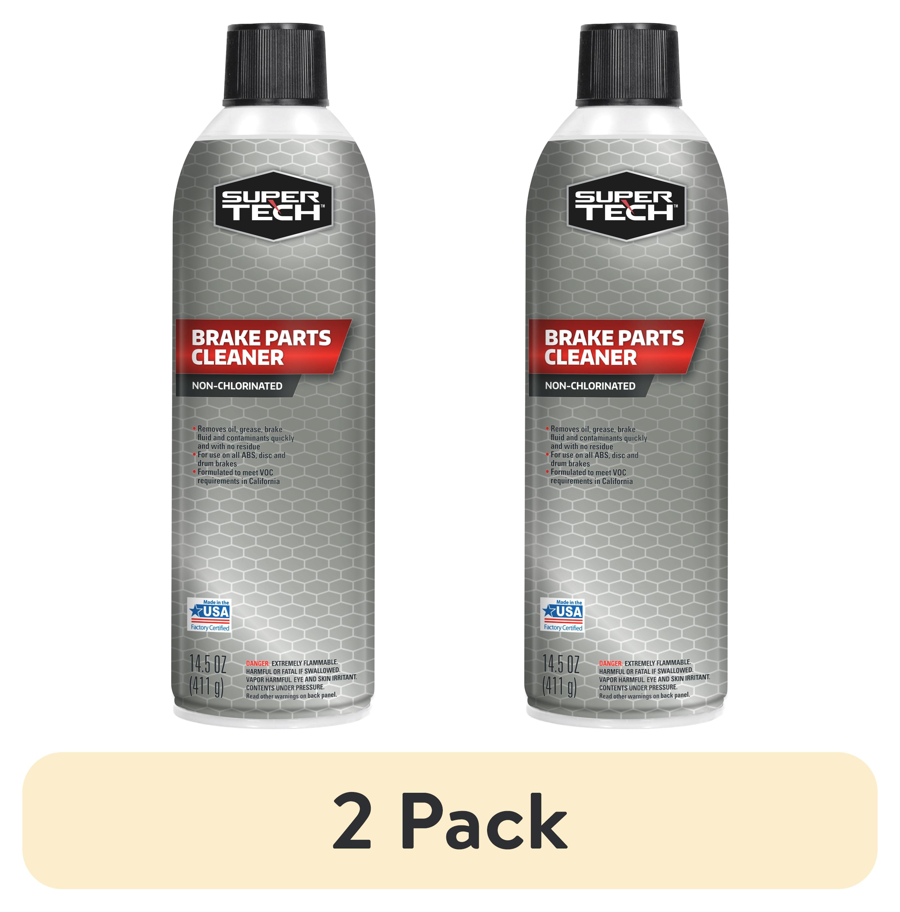 (2 pack) Super Tech Non-Chlorinated Brake Parts Cleaner, 14.5 oz ...