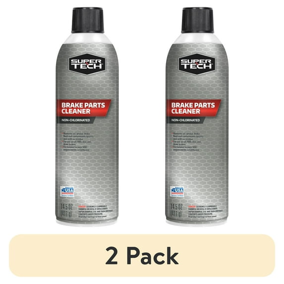 (2 pack) Super Tech Non-Chlorinated Brake Parts Cleaner, 14.5 oz ...
