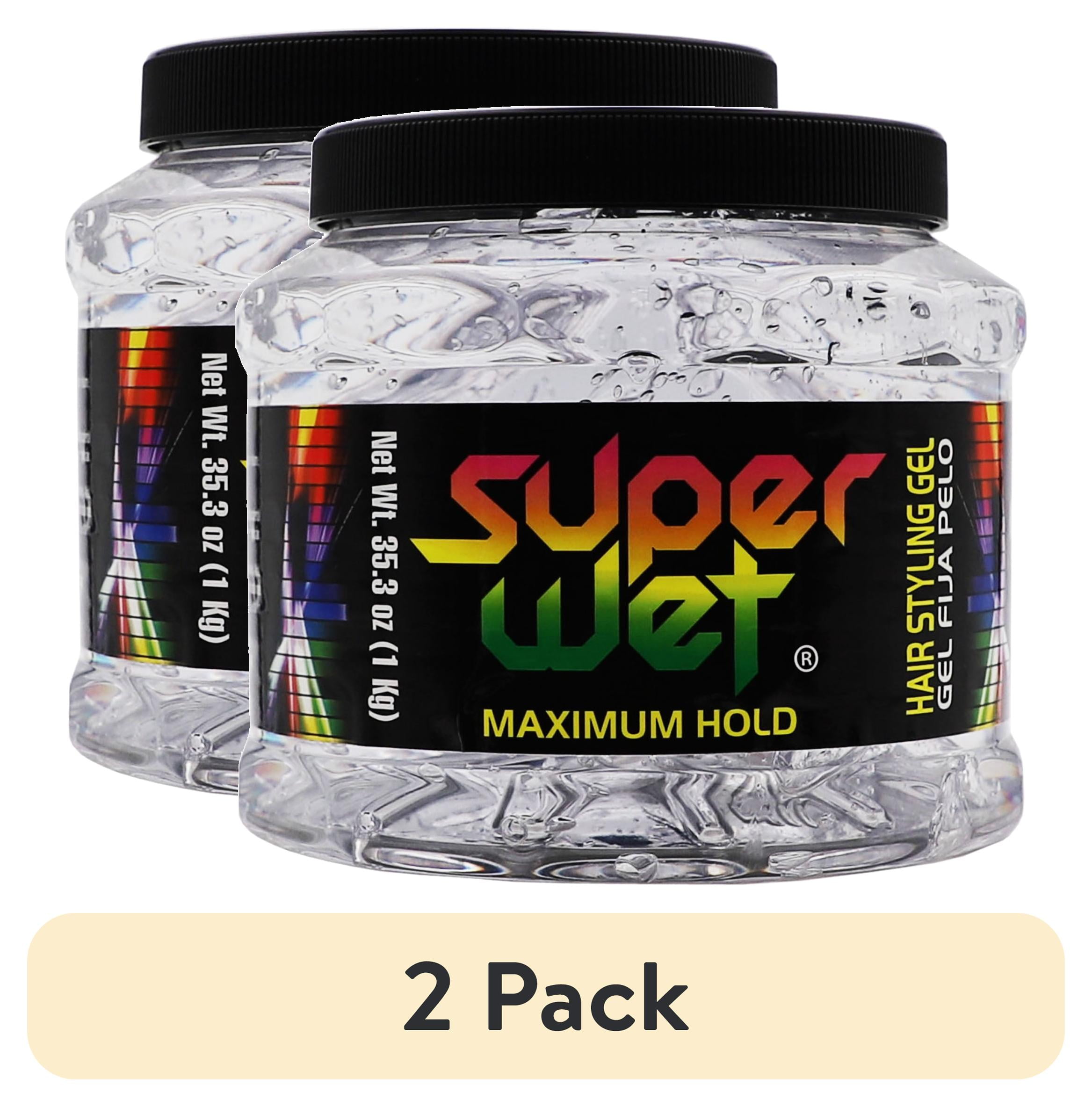 (2 pack) Super Wet Plus Transparent Hair Styling Gel, Texturizing ...