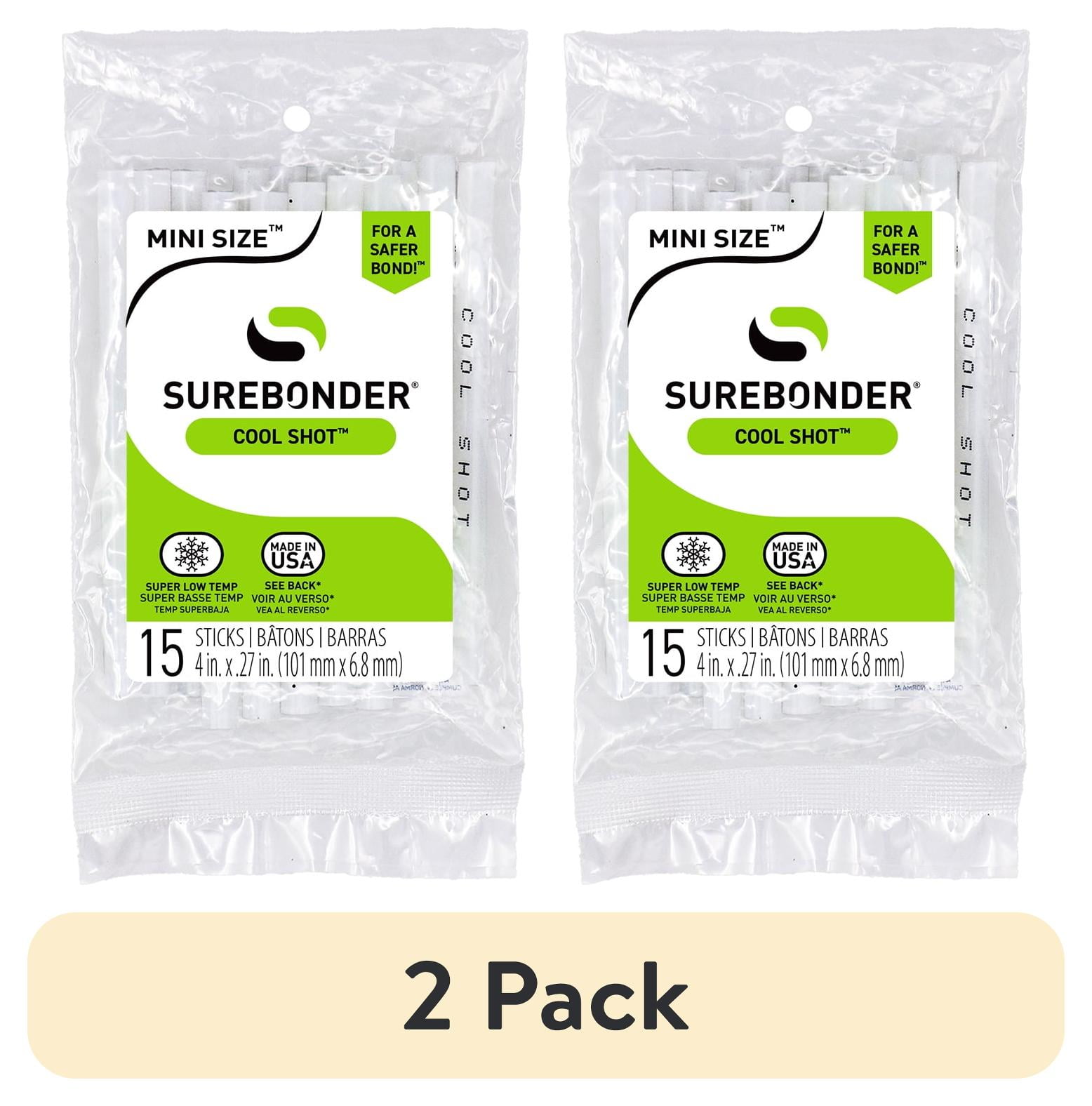 (2 pack) Surebonder Cool Shot Ultra Low-Temp 4-Inch Mini Hot Glue ...