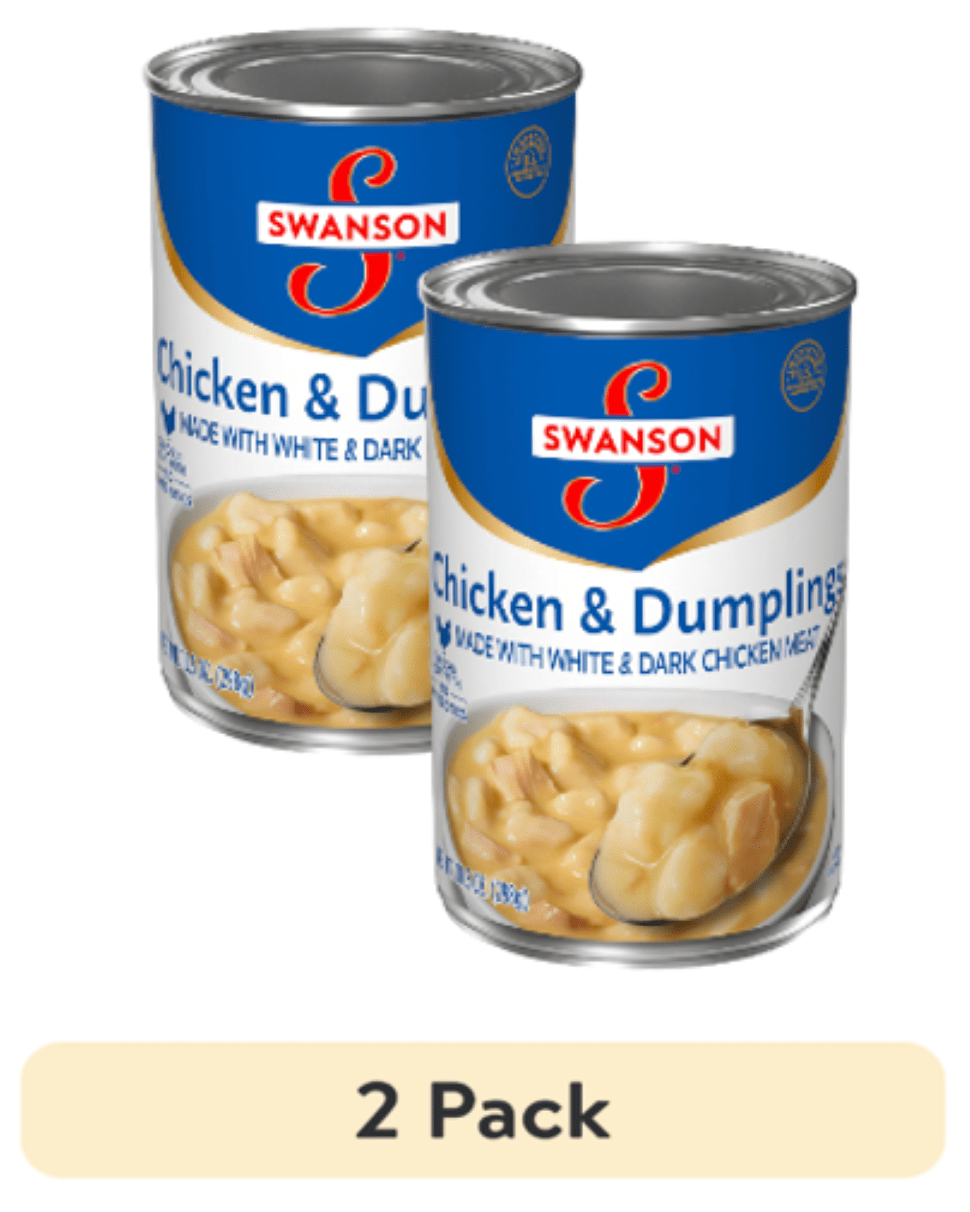 (2 pack) Swanson Canned Chicken and Dumplings with White and Dark ...
