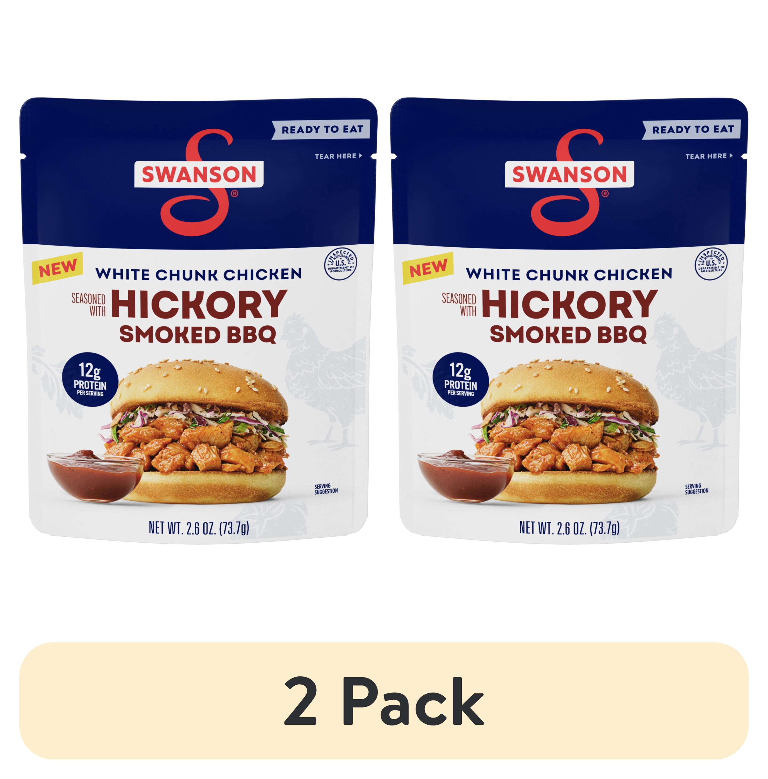 (2 pack) Swanson Hickory Smoked BBQ White Chunk Fully Cooked Chicken, 2 ...