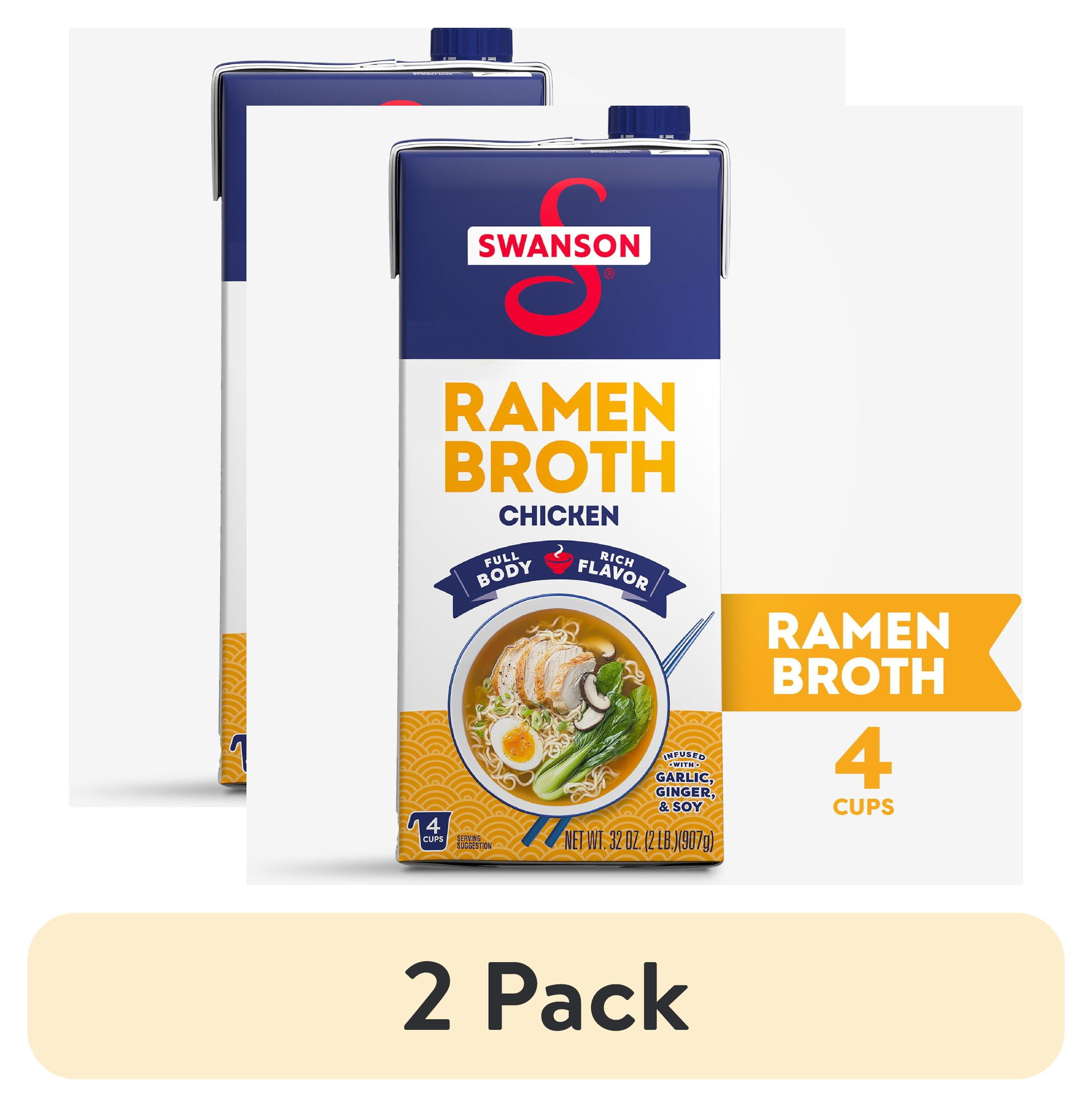 (2 pack) Swanson Ramen Chicken Broth, 32 oz Carton - Walmart.com
