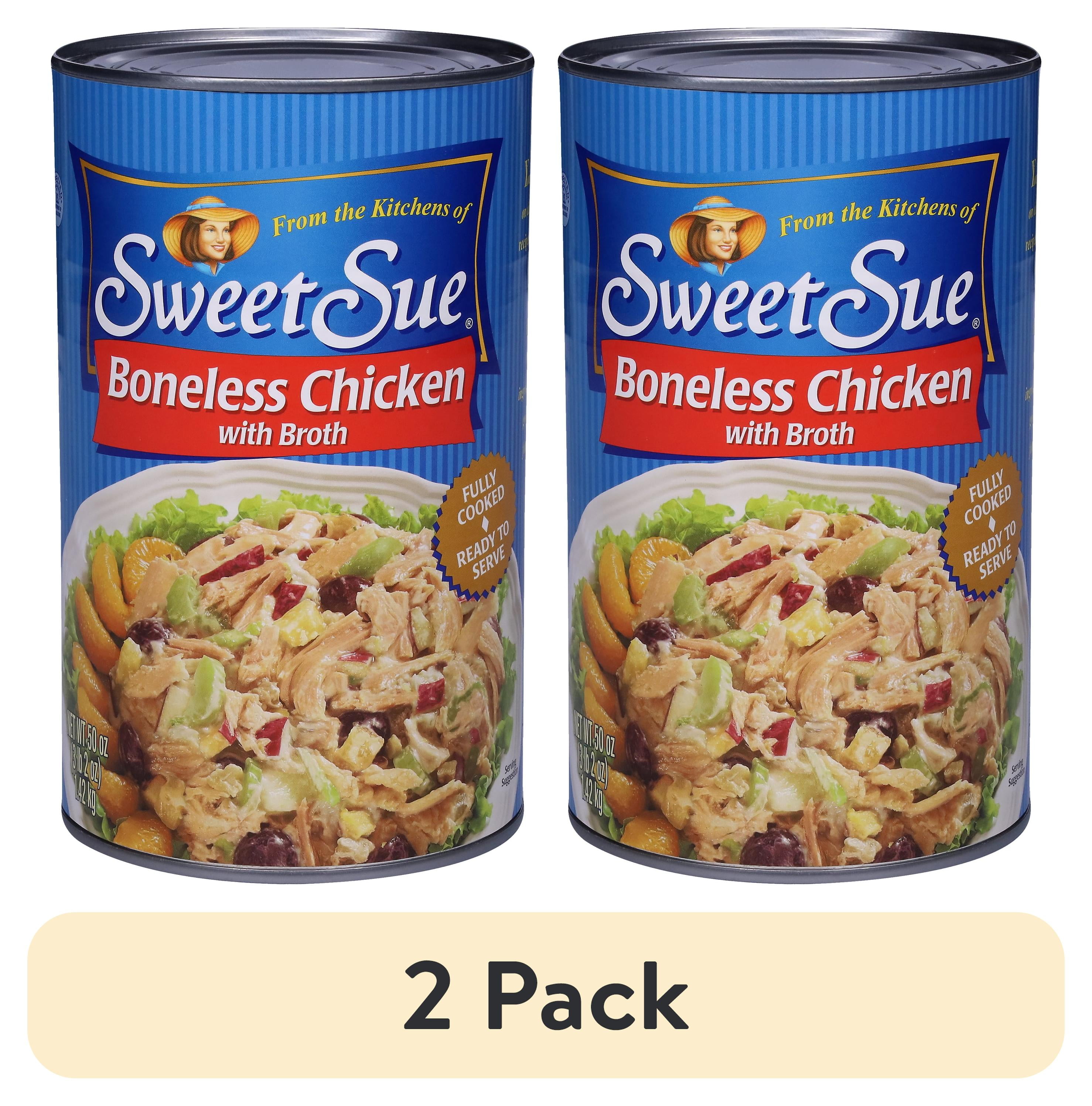 (2 pack) Sweet Sue Boneless Chicken with Broth, Fully Cooked and Ready ...