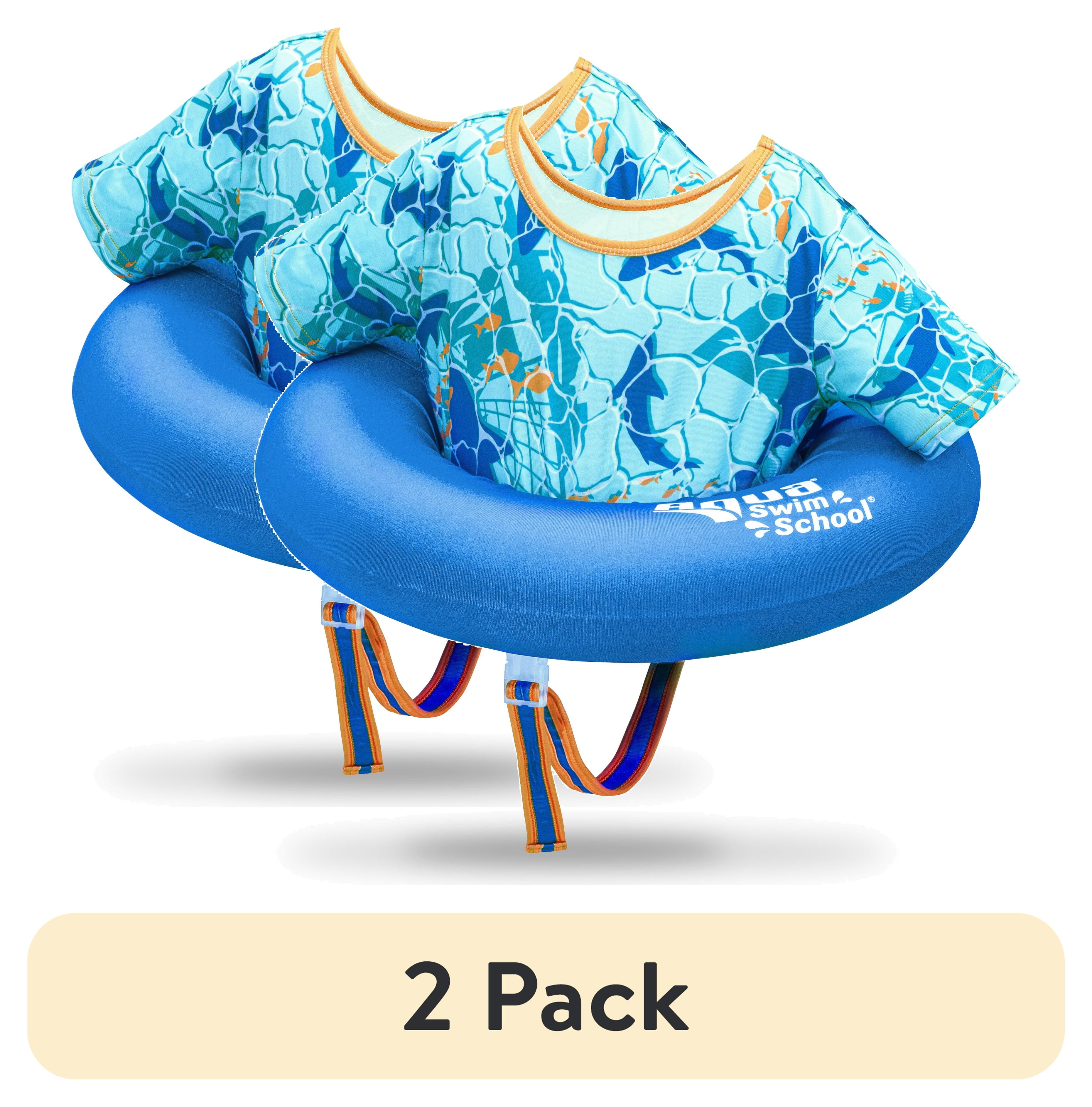 (2 pack) SwimSchool Inflatable Tot Trainer Pool Float, Adjustable Strap ...