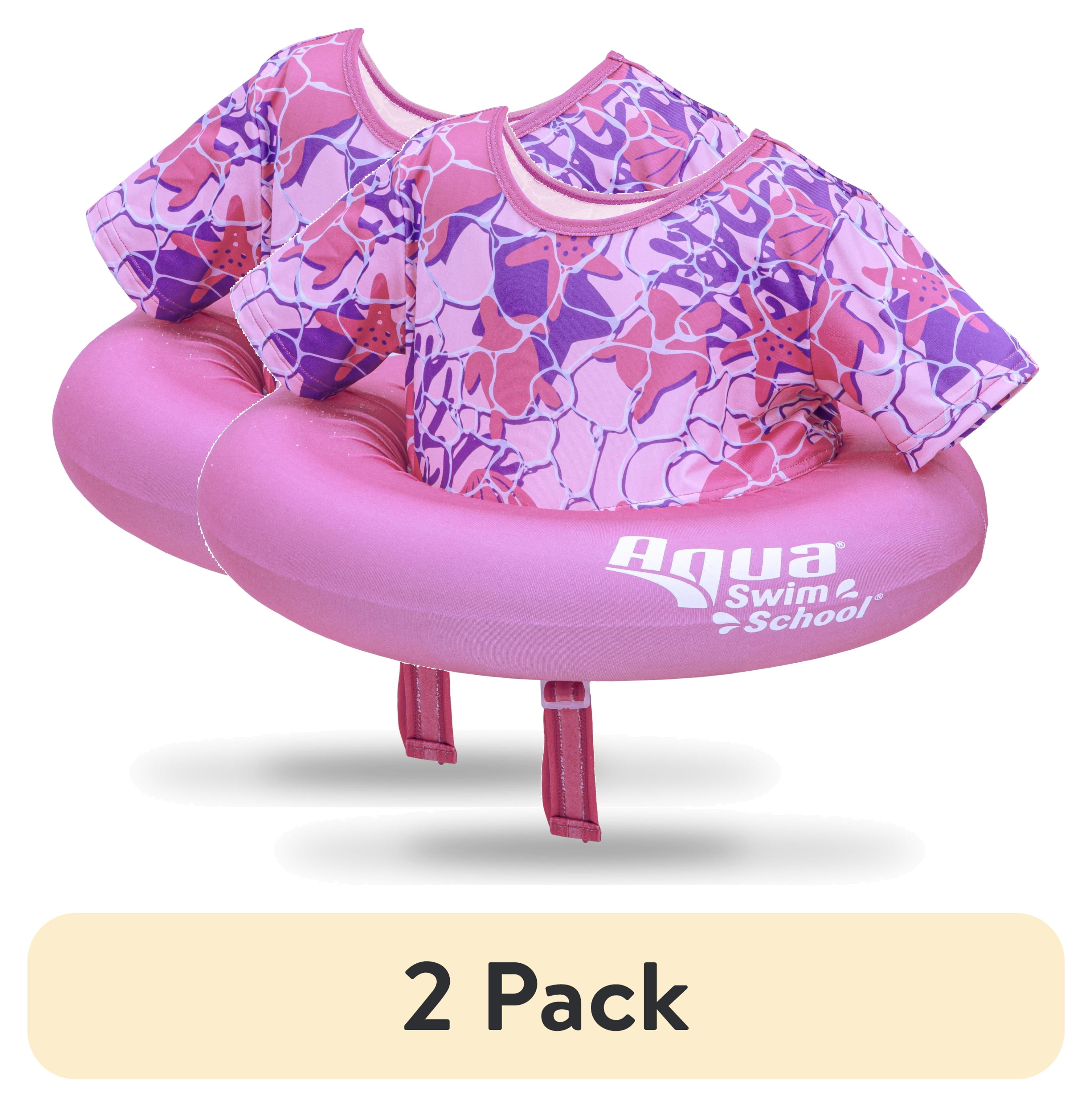 (2 pack) SwimSchool Inflatable Tot Trainer Pool Float, Adjustable Strap ...