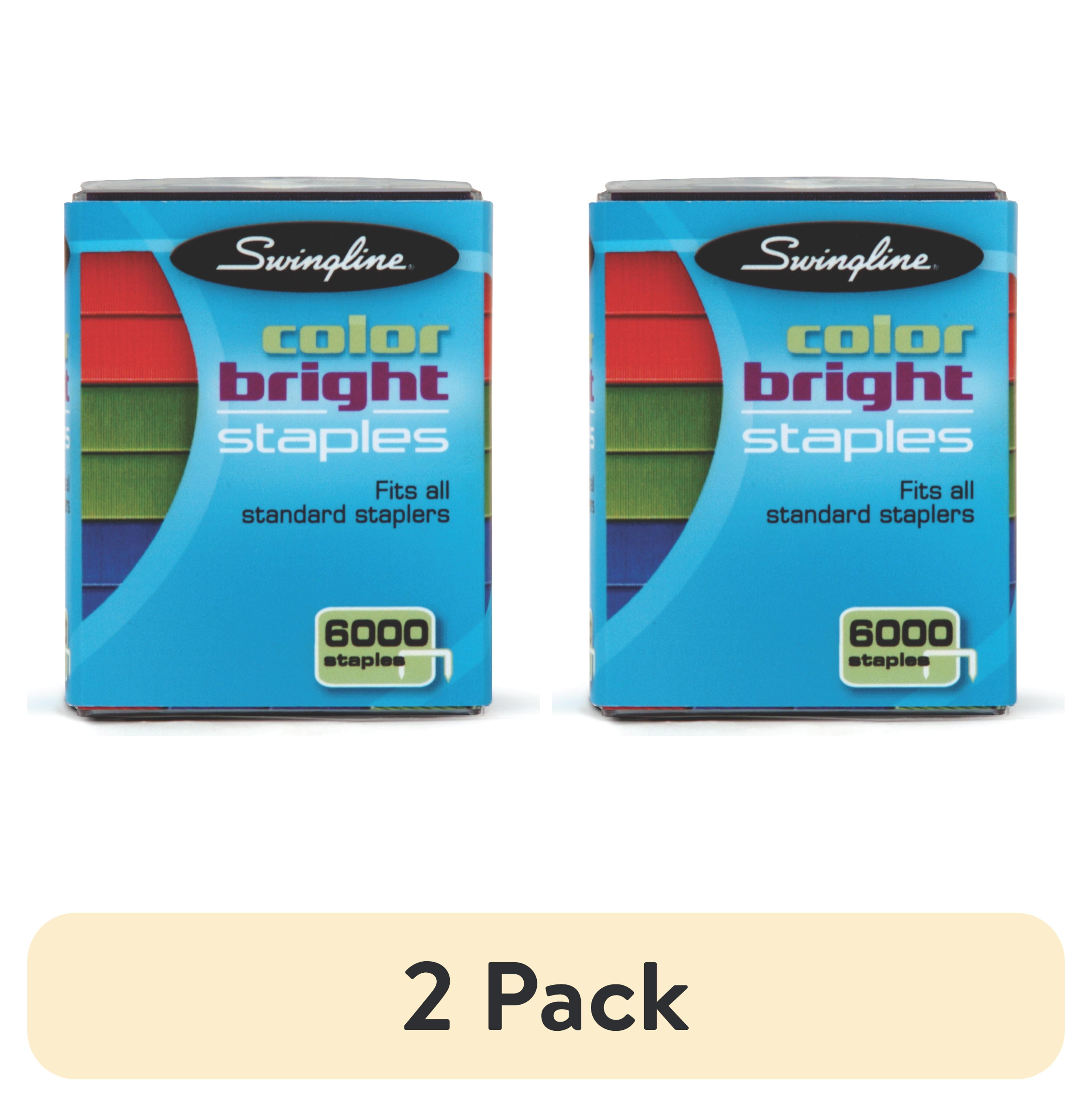 (2 pack) Swingline Color Bright Staples, Classic Color Assortment, 1/4 ...