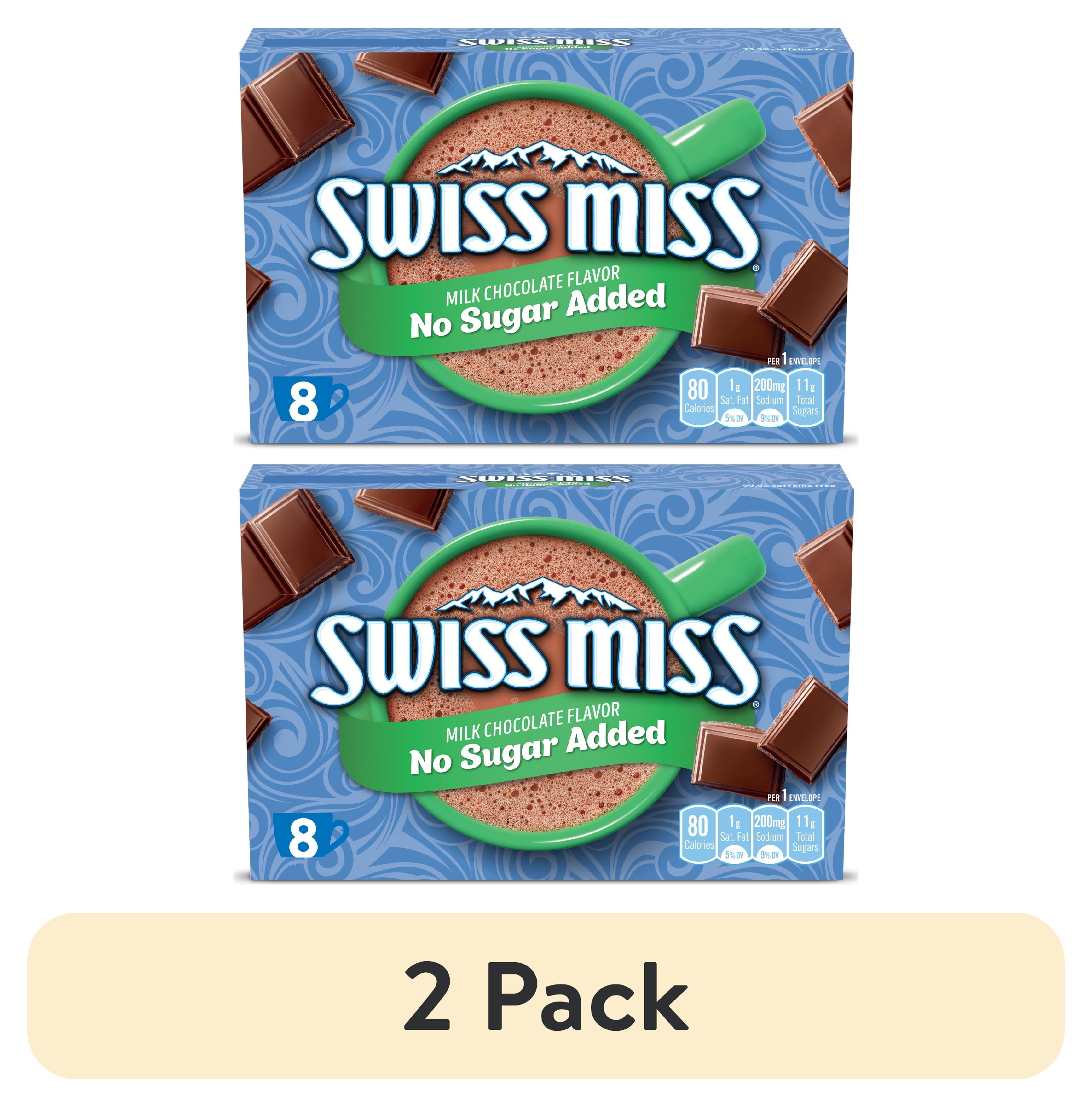 (2 pack) Swiss Miss No Sugar Added Milk Chocolate Flavored Hot Cocoa ...