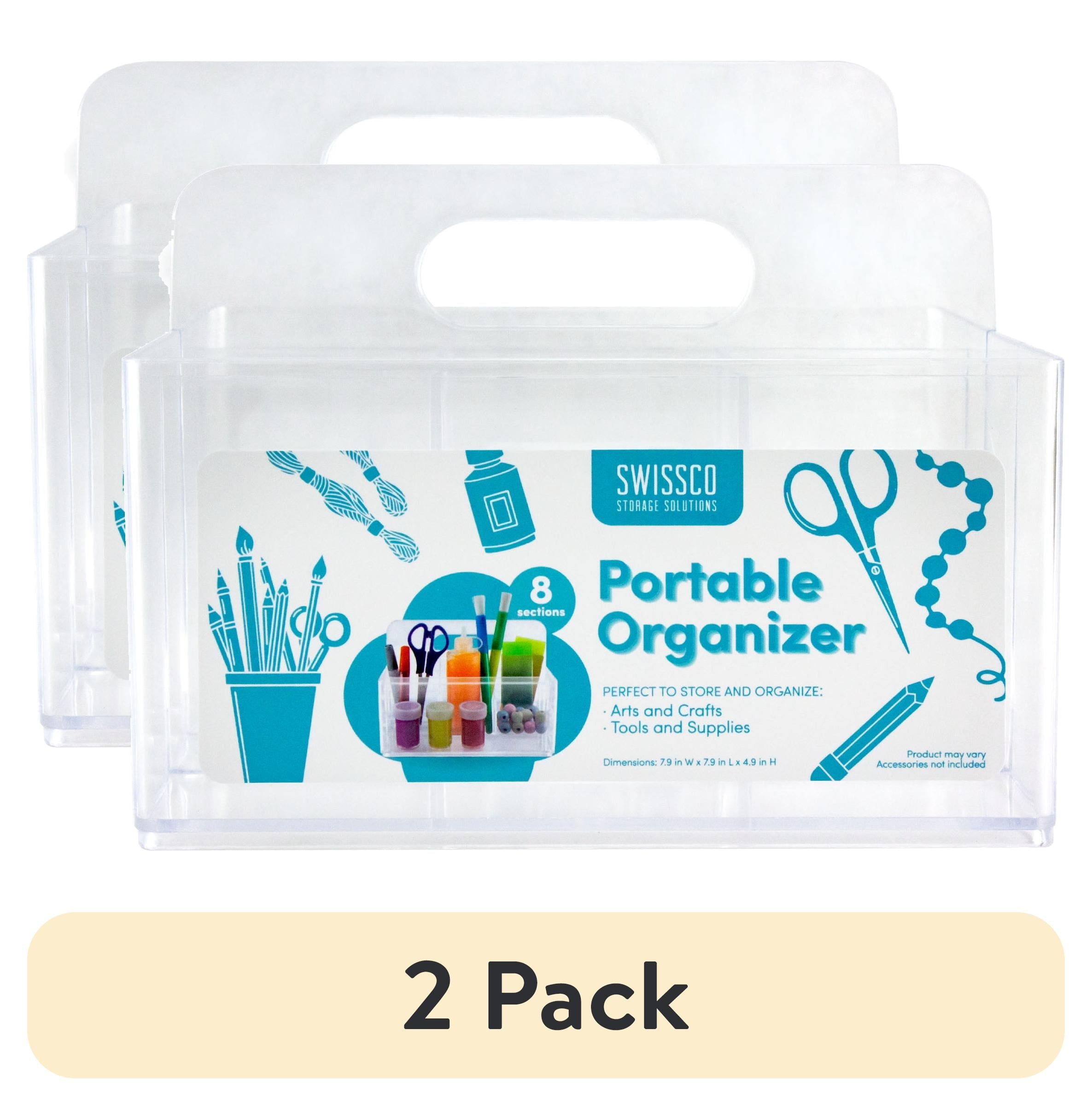 (2 pack) Swissco Portable Storage Caddy Organizer Caddy for Arts and ...