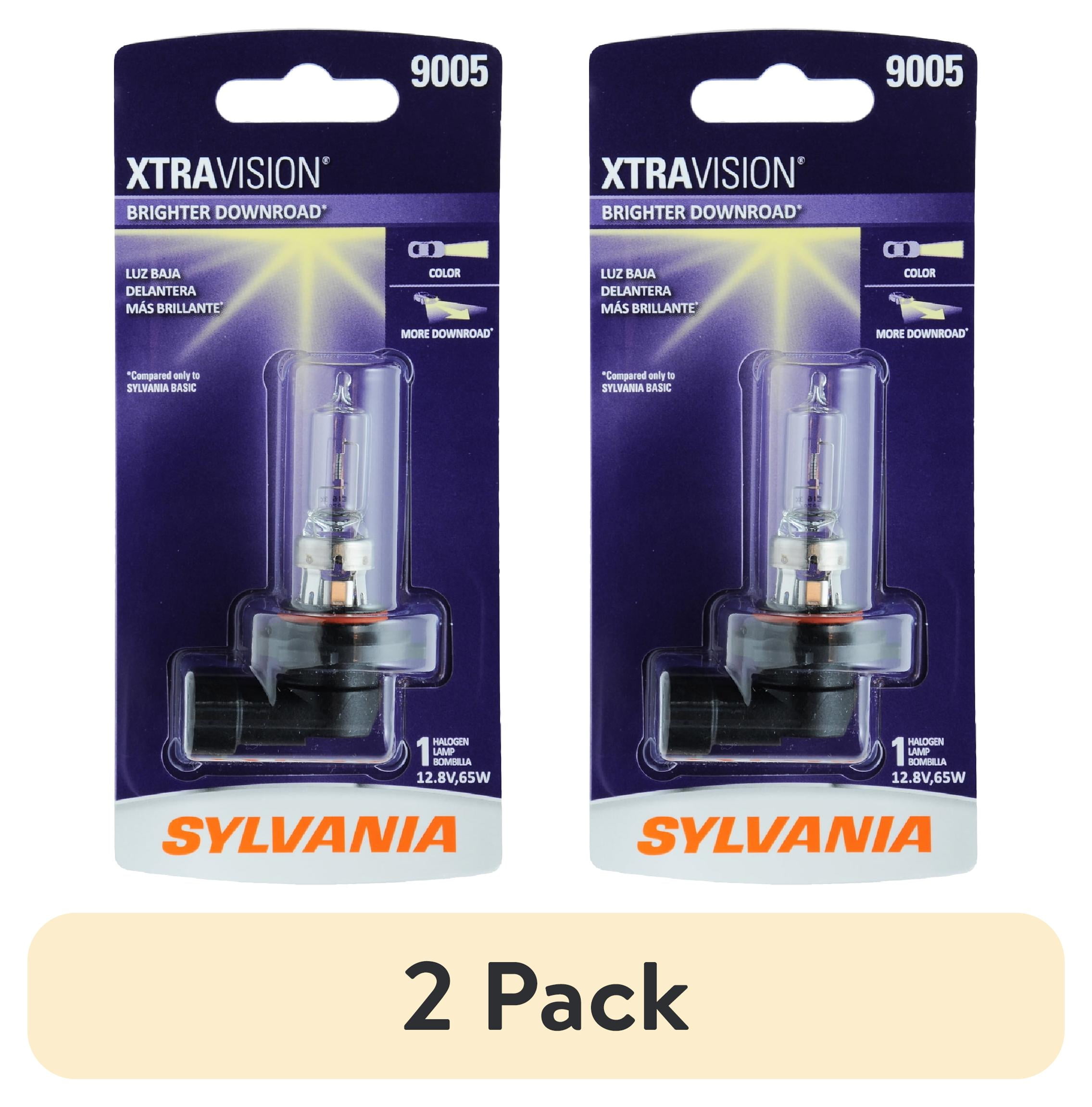 (2 pack) Sylvania 9005 XtraVision Halogen Headlight Bulb, 1 Pack ...