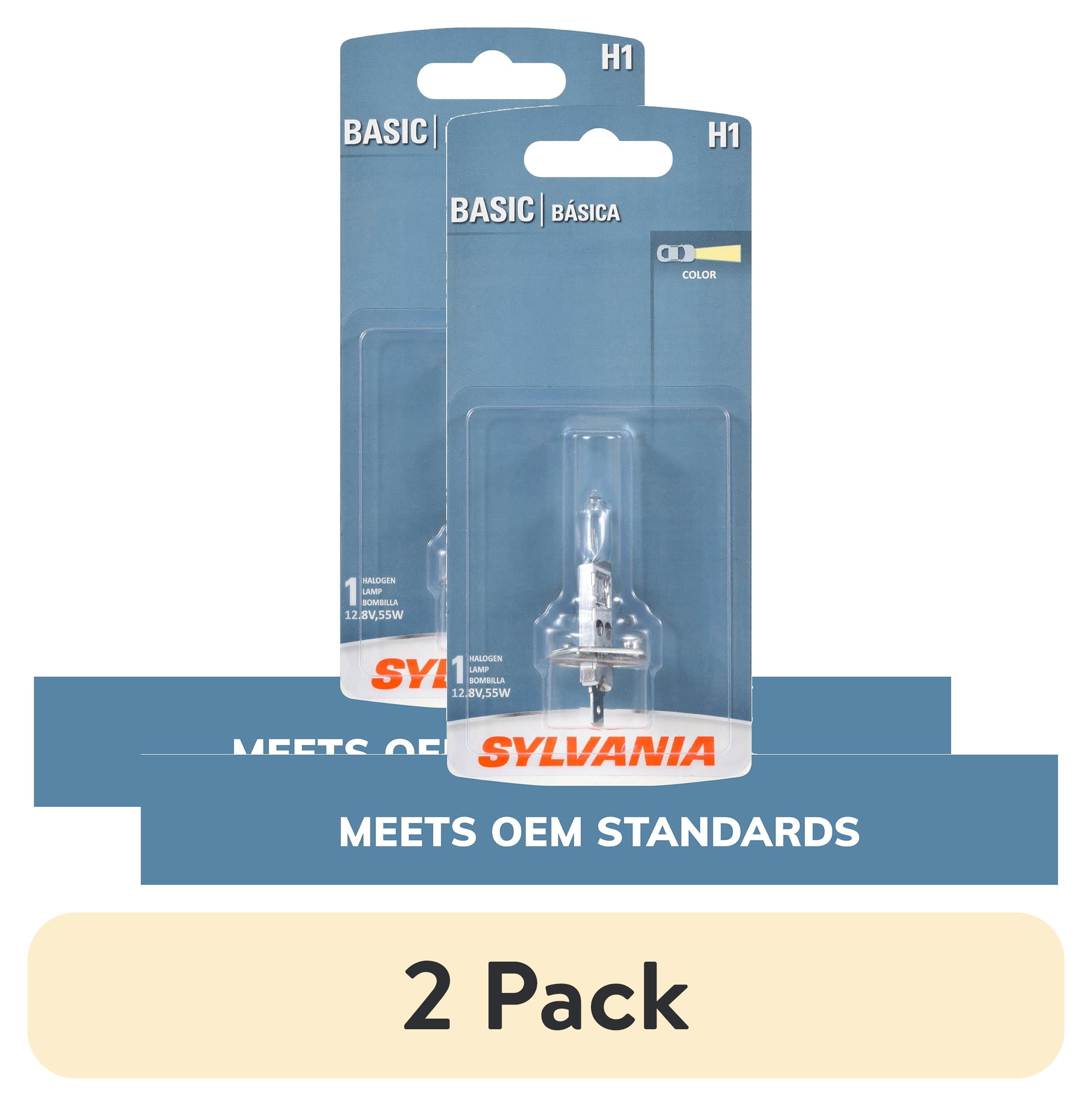 (2 pack) Sylvania H1 Basic Halogen Headlight Bulb, 1 Pack, Compatible ...