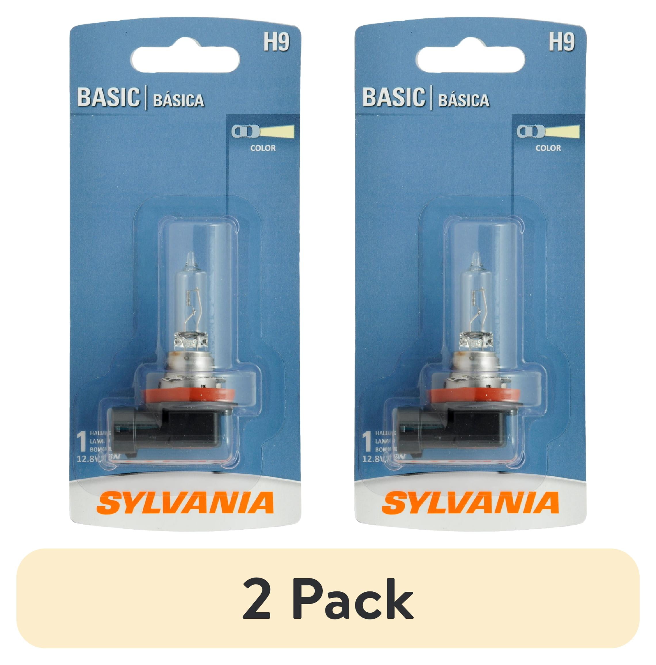 (2 pack) Sylvania H9 Basic Halogen Headlight Bulb, 1 Pack, Compatible ...