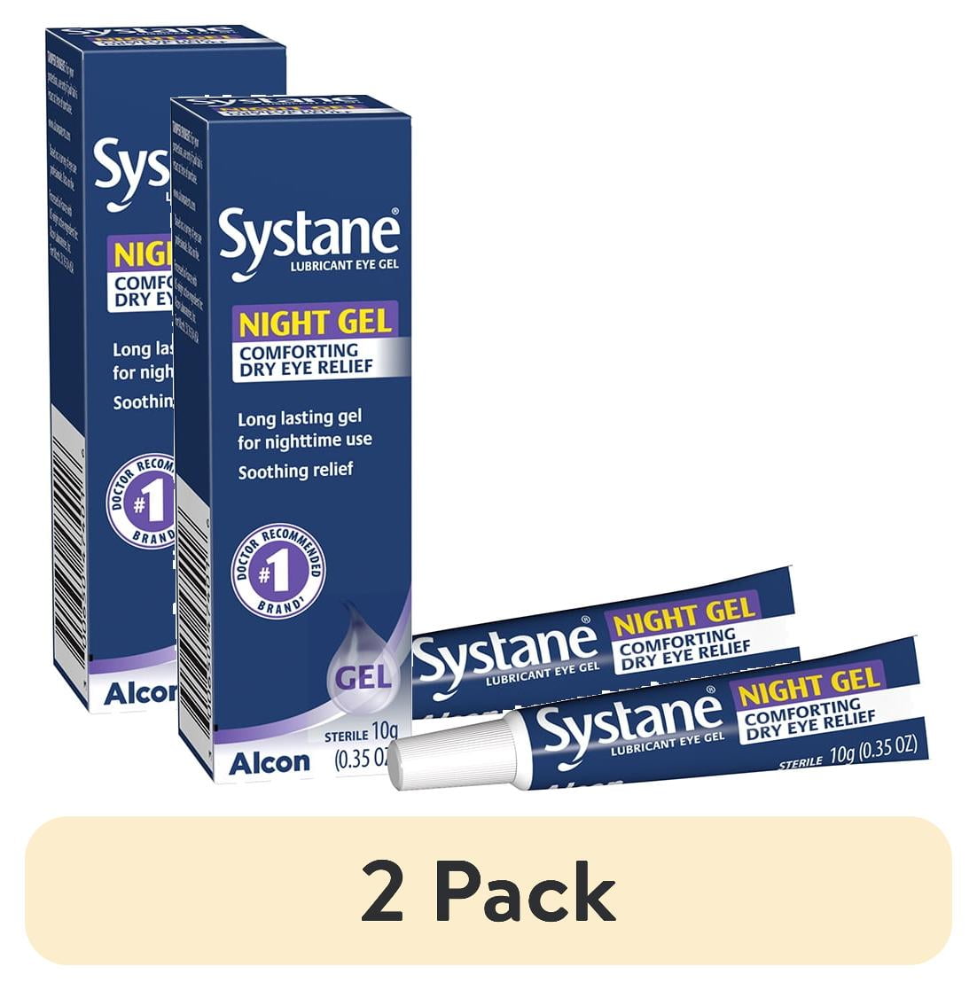 (2 pack) Systane Lubricant Eye Drop Gel for Nighttime Protection and ...