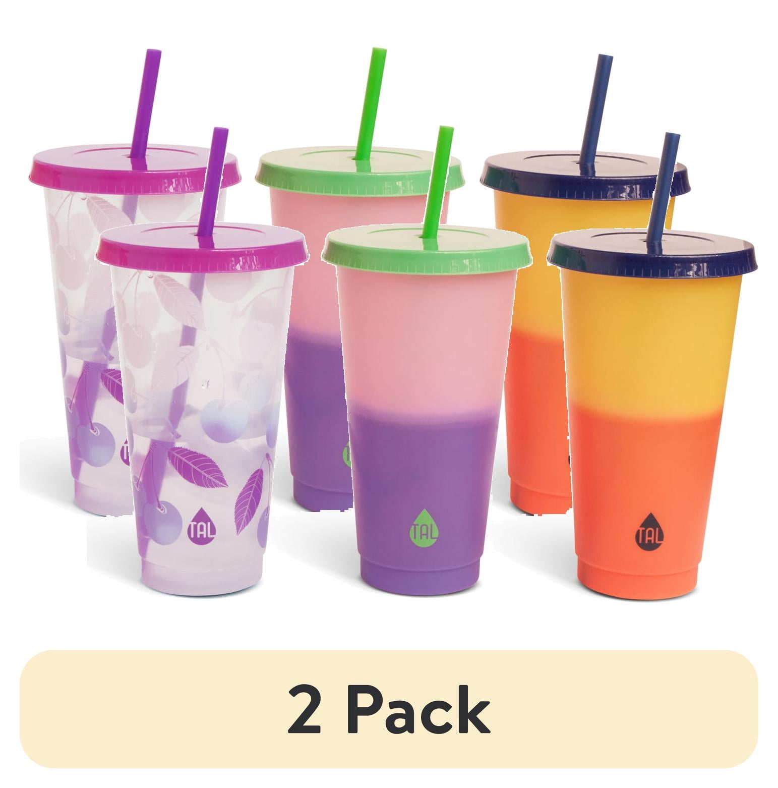 (2 pack) TAL Color Changing Cups 24oz 4-Pack, Fruits - Walmart.com