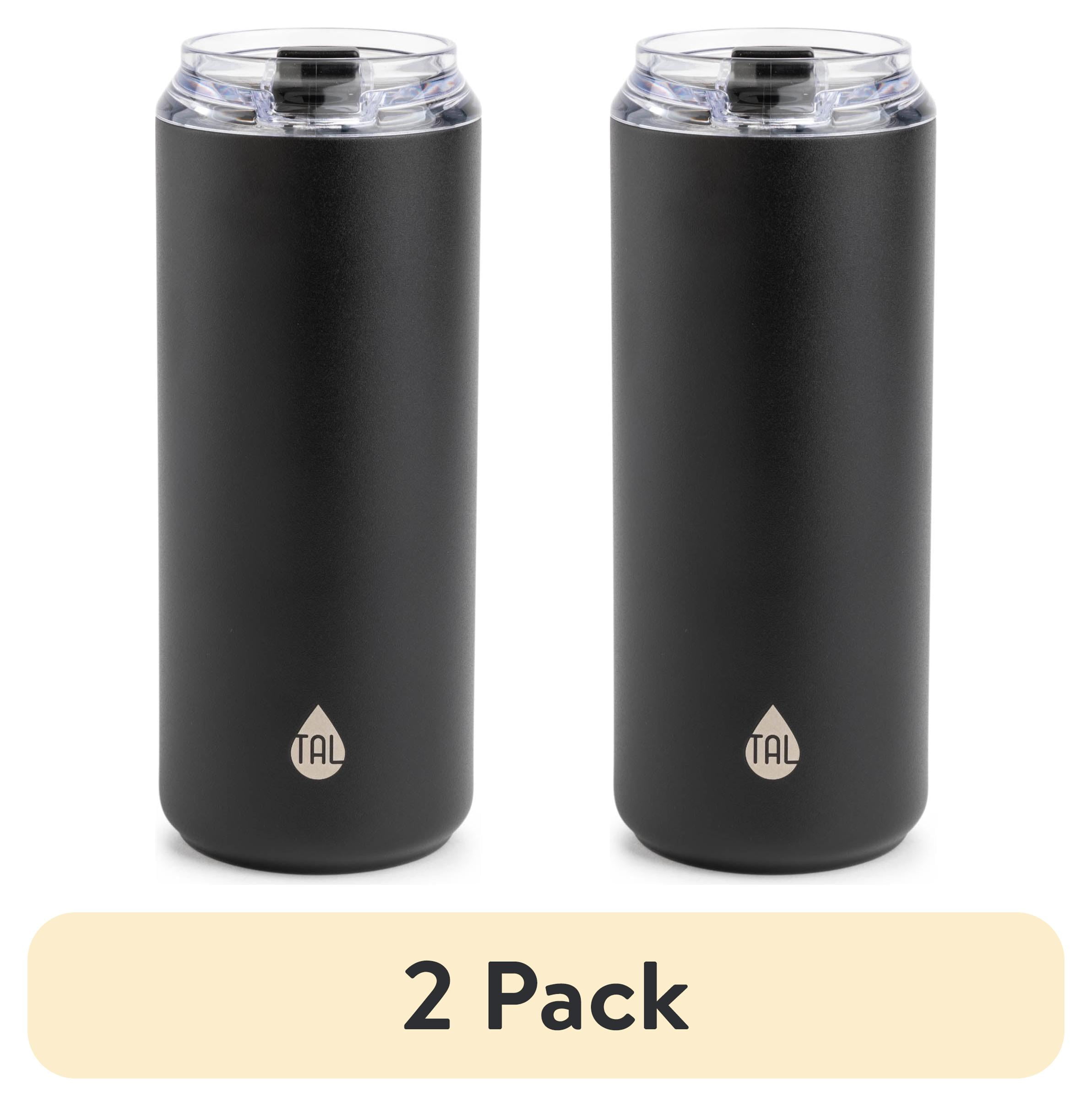TAL Stainless Steel Tall Boy Water Bottle 18 oz Black, Insulated Leak ...