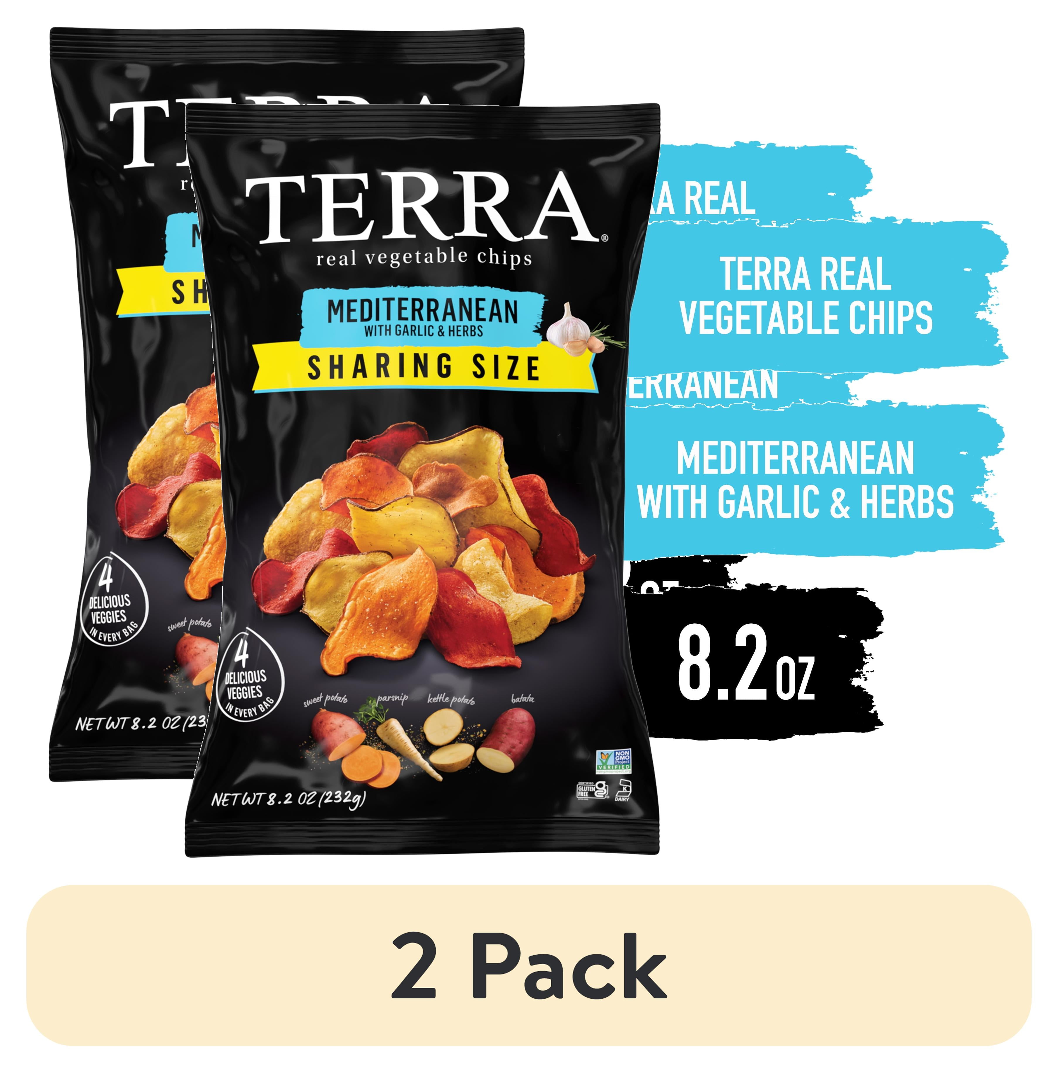 (2 pack) TERRA Mediterranean Garlic & Herbs Vegetable Snack Chips ...