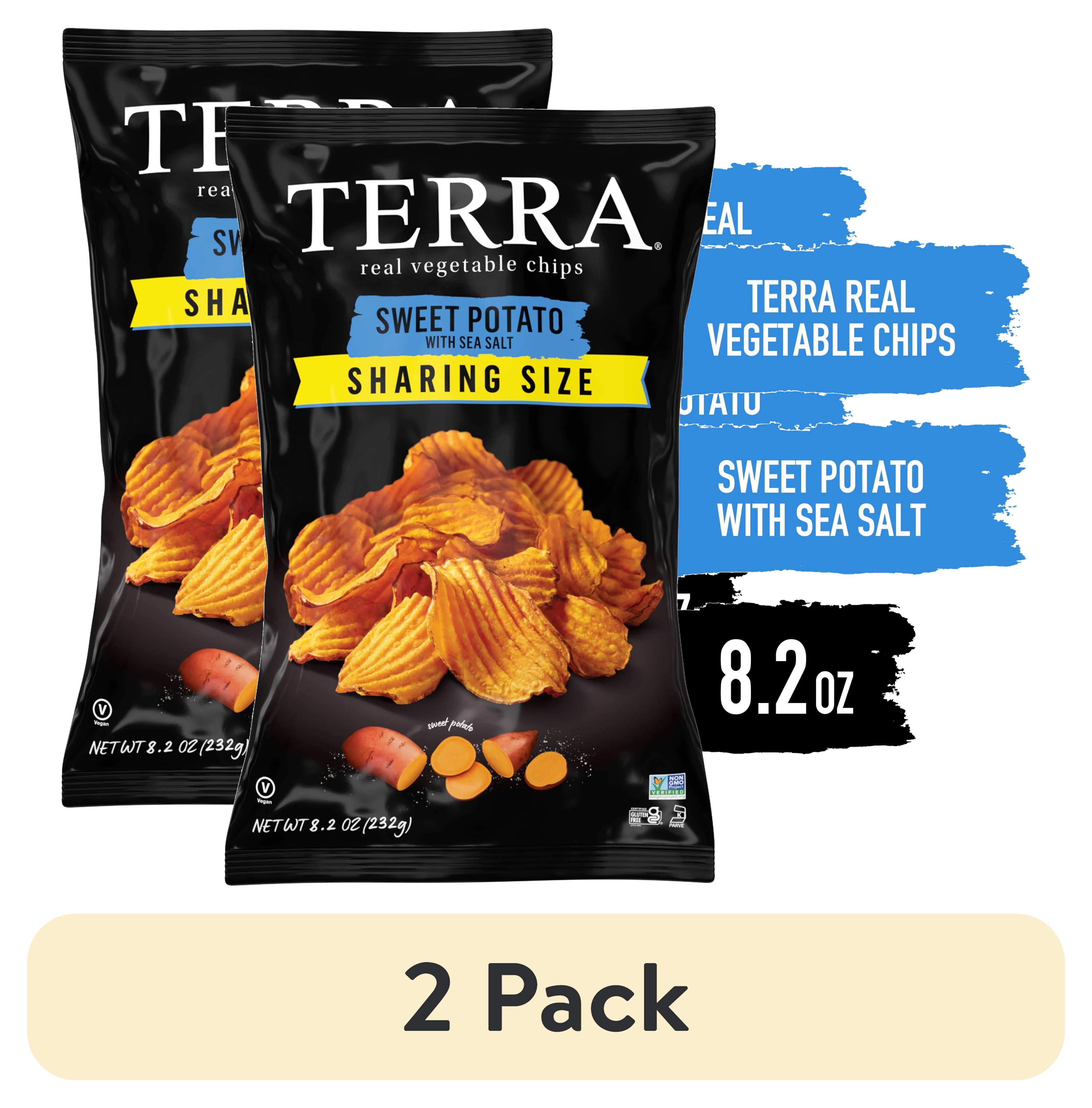 (2 pack) TERRA Sea Salt Wavy Sweet Potato Snack Chips, Sharing Size, 8. ...