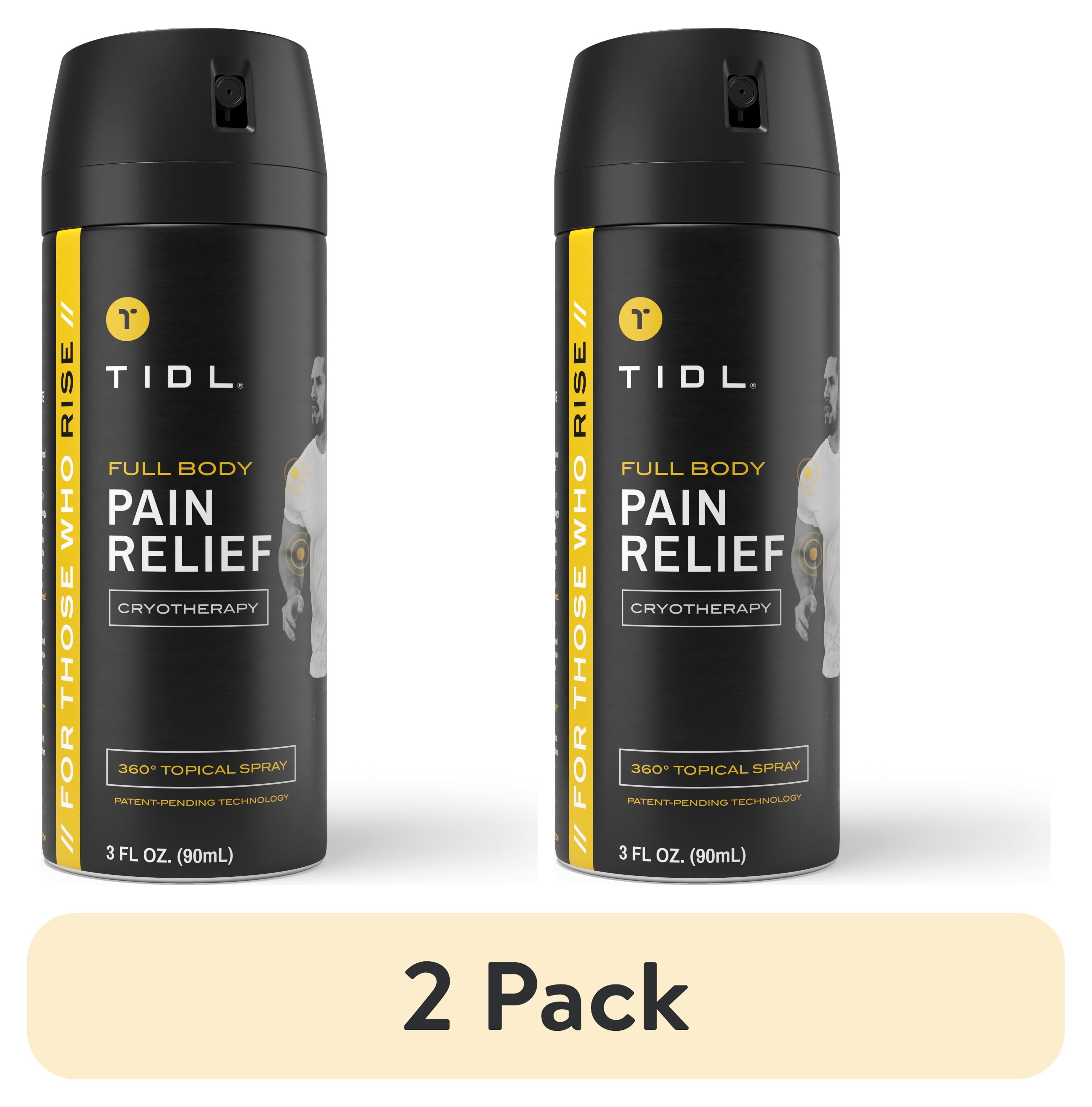 (2 pack) TIDL Cryotherapy Menthol Topical Pain Relief Spray for Body ...